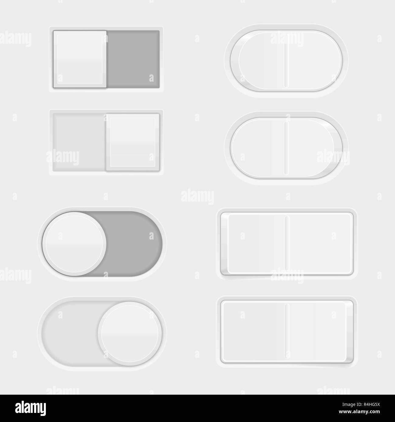 Switch gray 3d push buttons Stock Vector Image & Art - Alamy