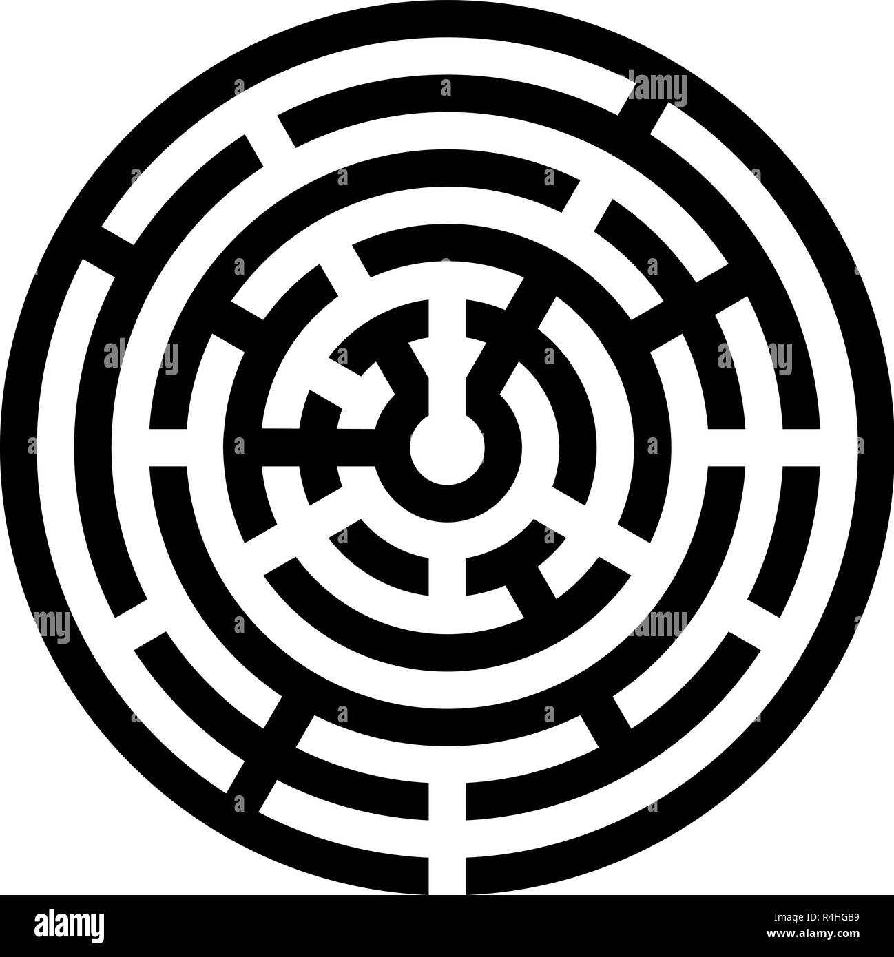 Round maze Stock Vector Images - Alamy