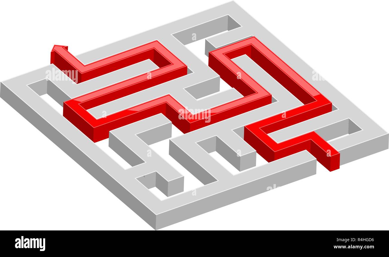 Maze 3d Cut Out Stock Images & Pictures - Alamy