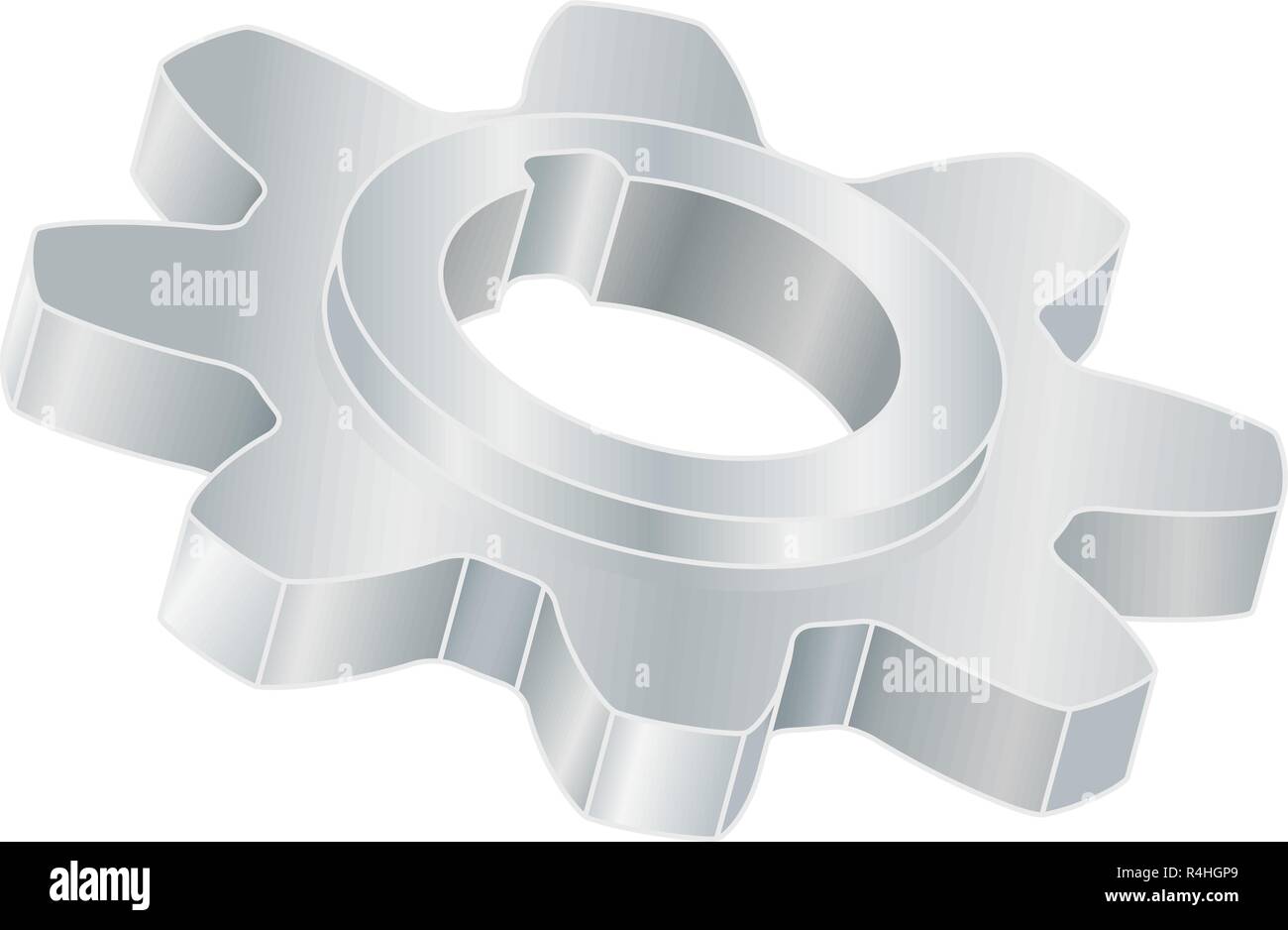 Gear wheel. Metal 3d part Stock Vector Image & Art - Alamy