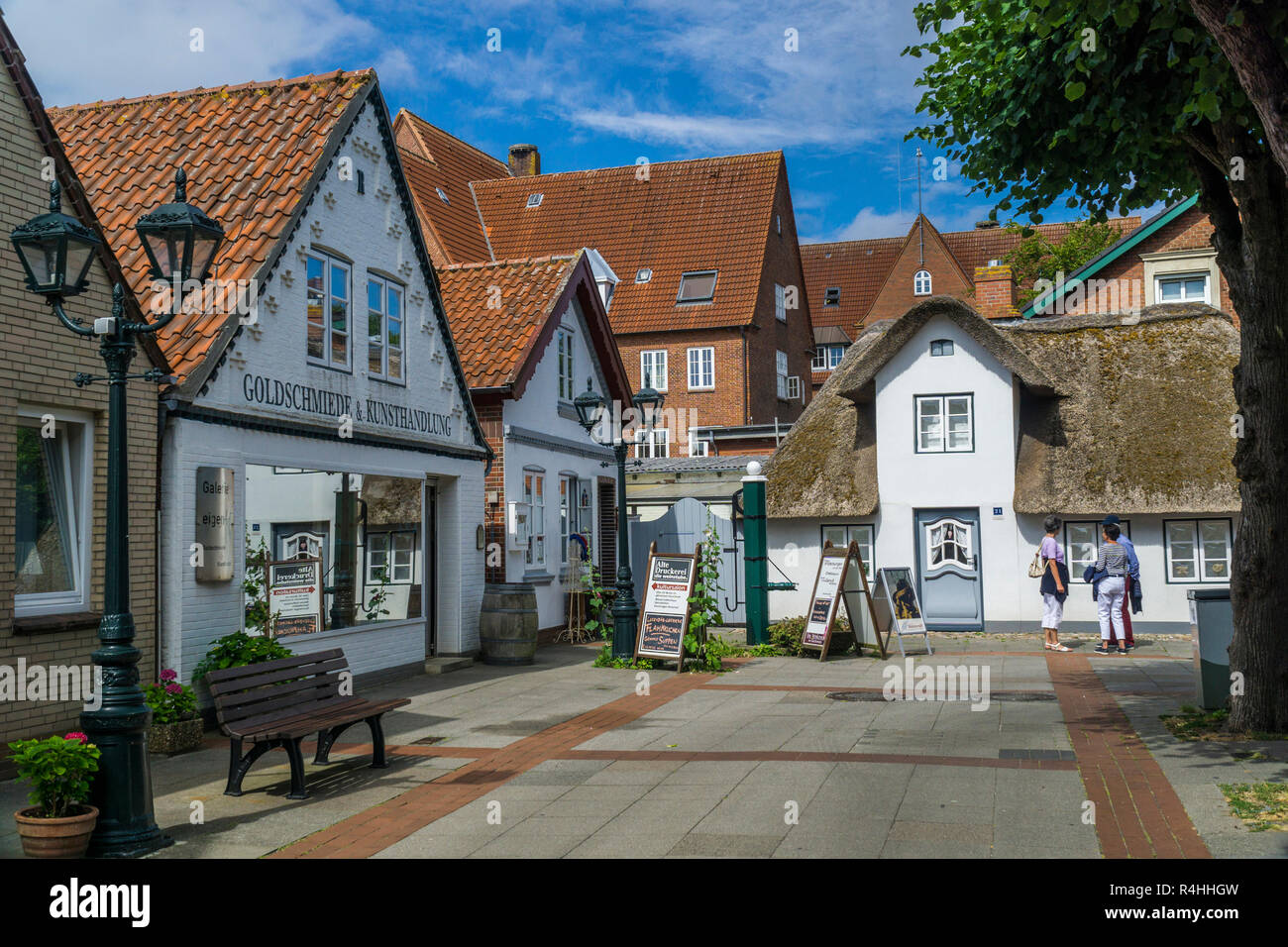Nordfriesland, Old Town of Wyk on fa, Altstadt von Wyk auf F Stock ...