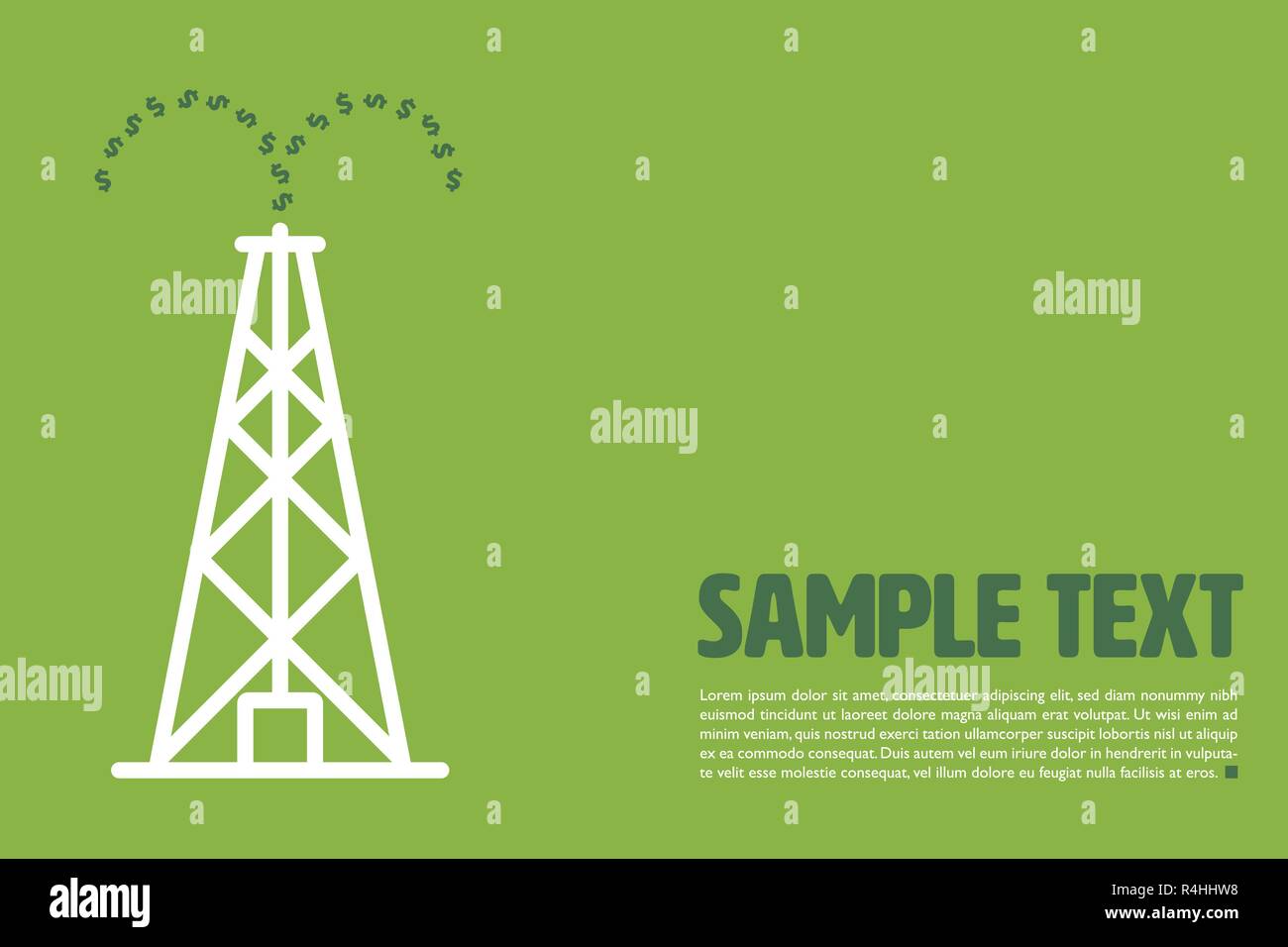 Oil rig gushing oil Stock Vector Images - Alamy