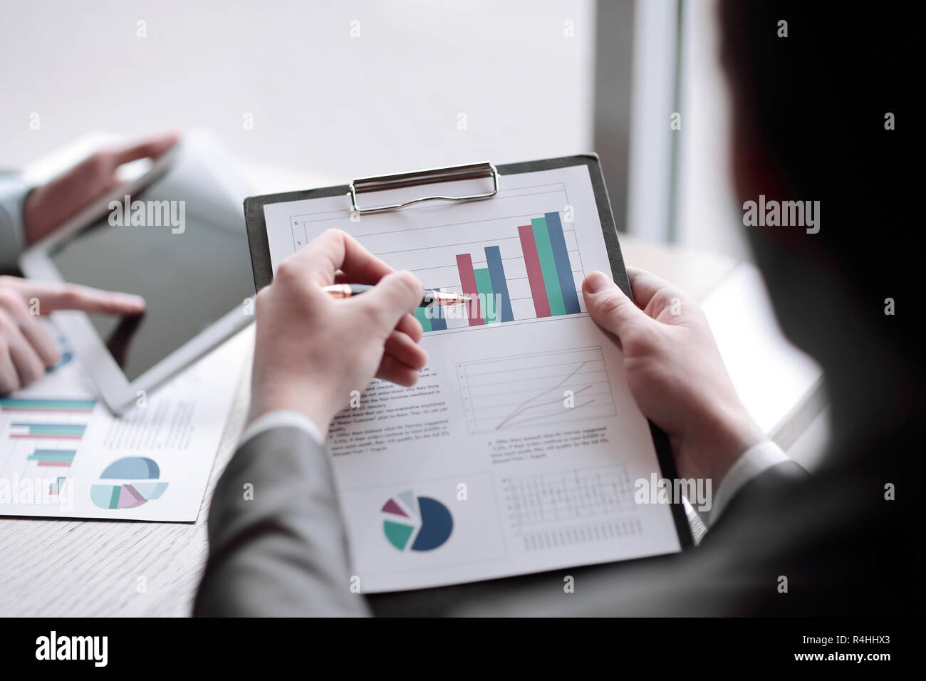 Professional businessman checking finances hi-res stock photography and ...
