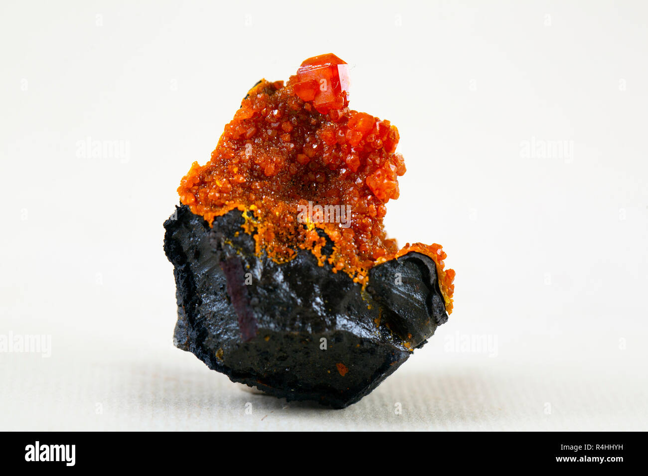 A rich jumble of tabular, reddish-orange wulfenite crystals. Mineral ...