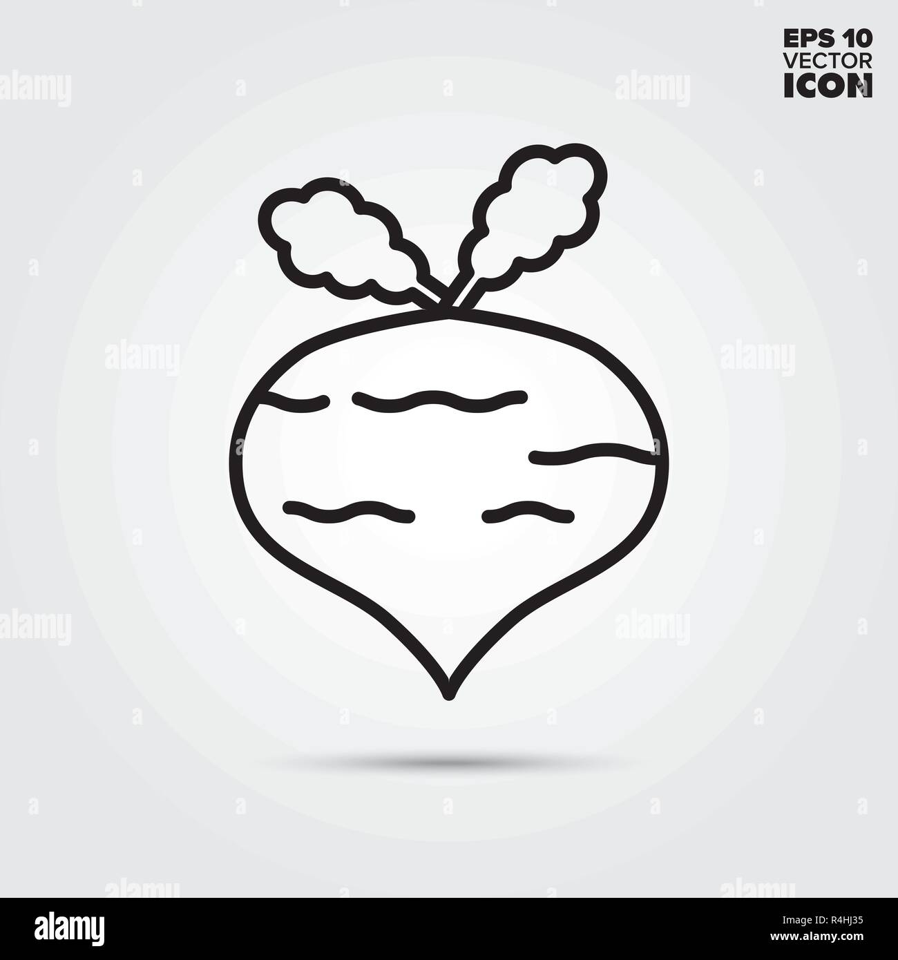 Turnip line icon. Healthy vegetable vector symbol Stock Vector Image ...