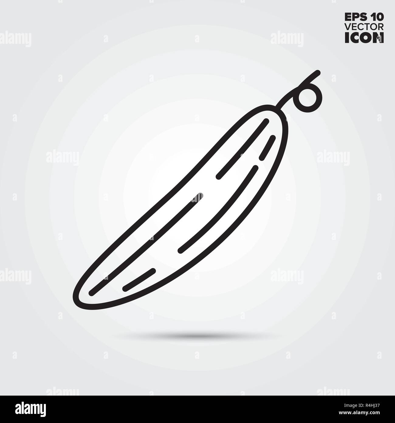 Cucumber line icon. Healthy vegetable vector symbol Stock Vector Image ...