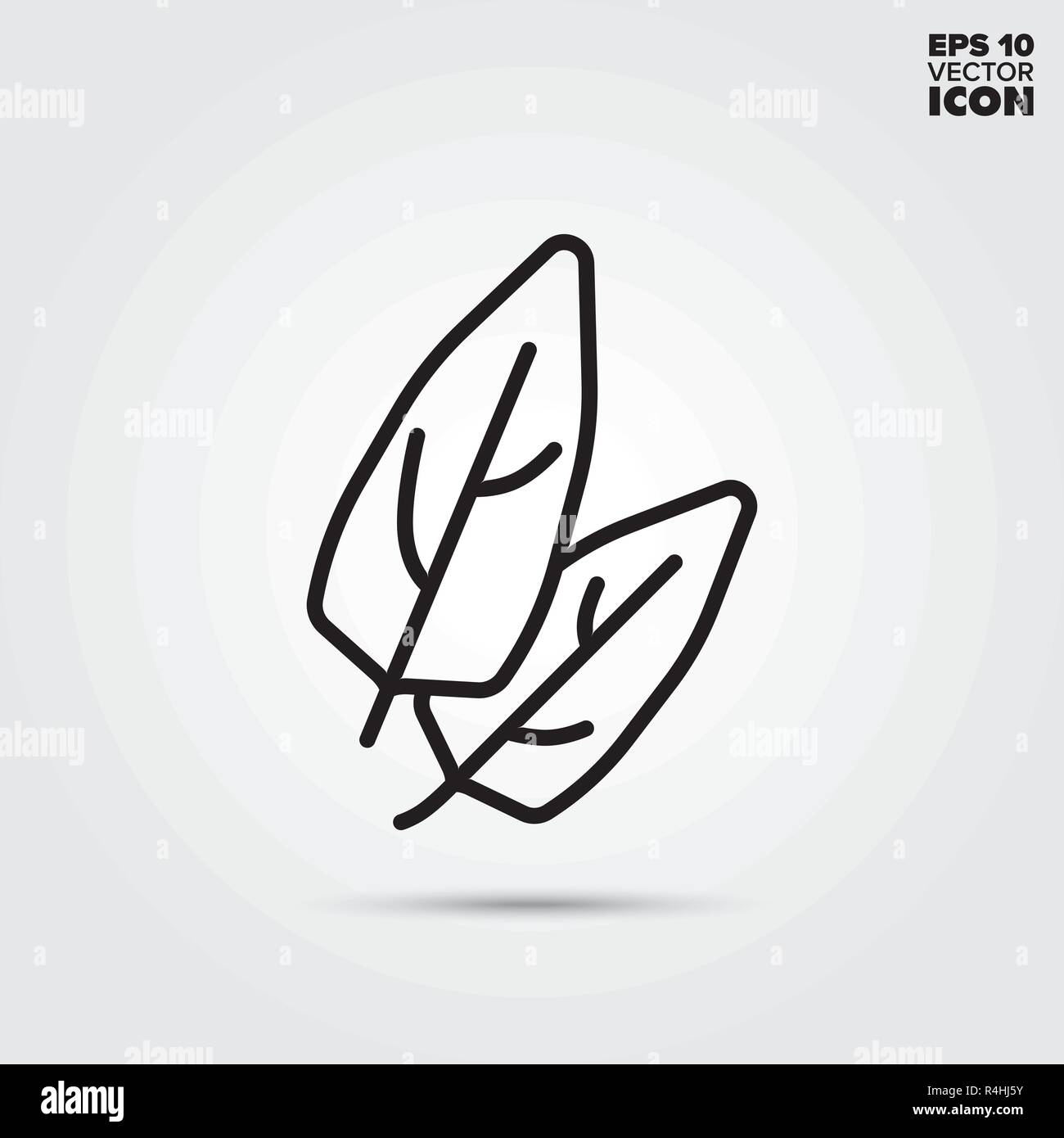 Spinach leaves line icon. Healthy vegetable vector symbol Stock Vector ...