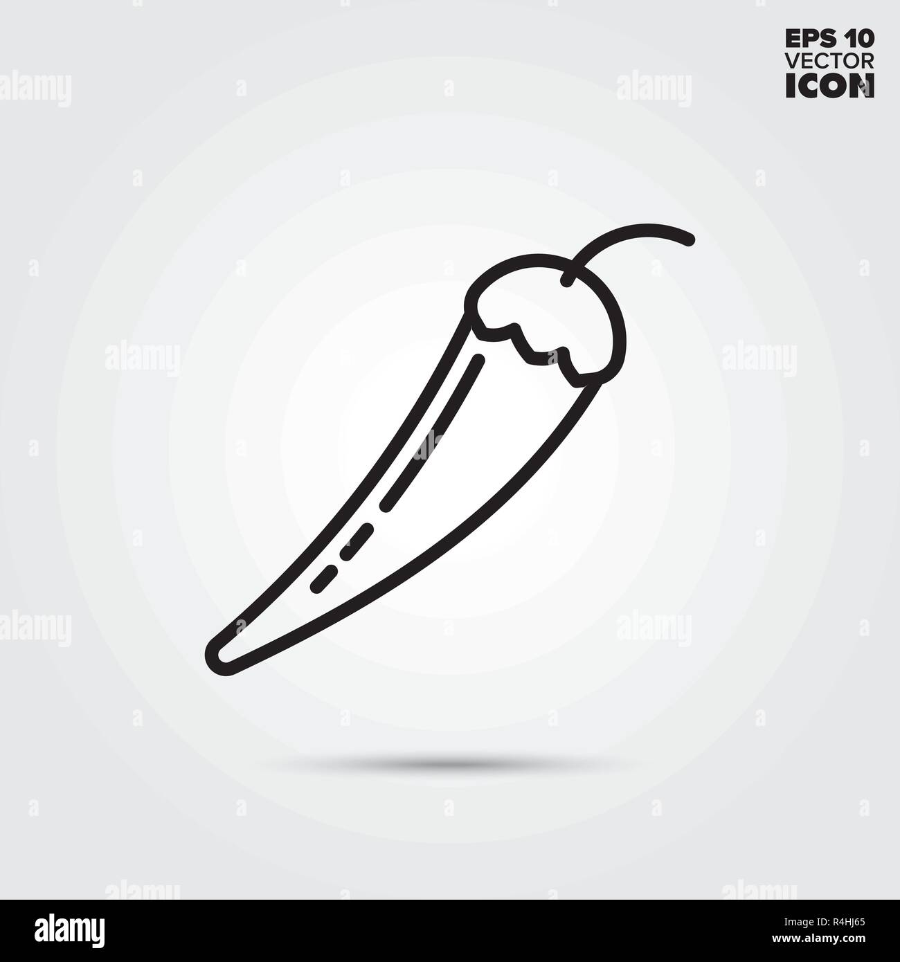 Pepperoni line icon. Healthy vegetable vector symbol Stock Vector Image ...