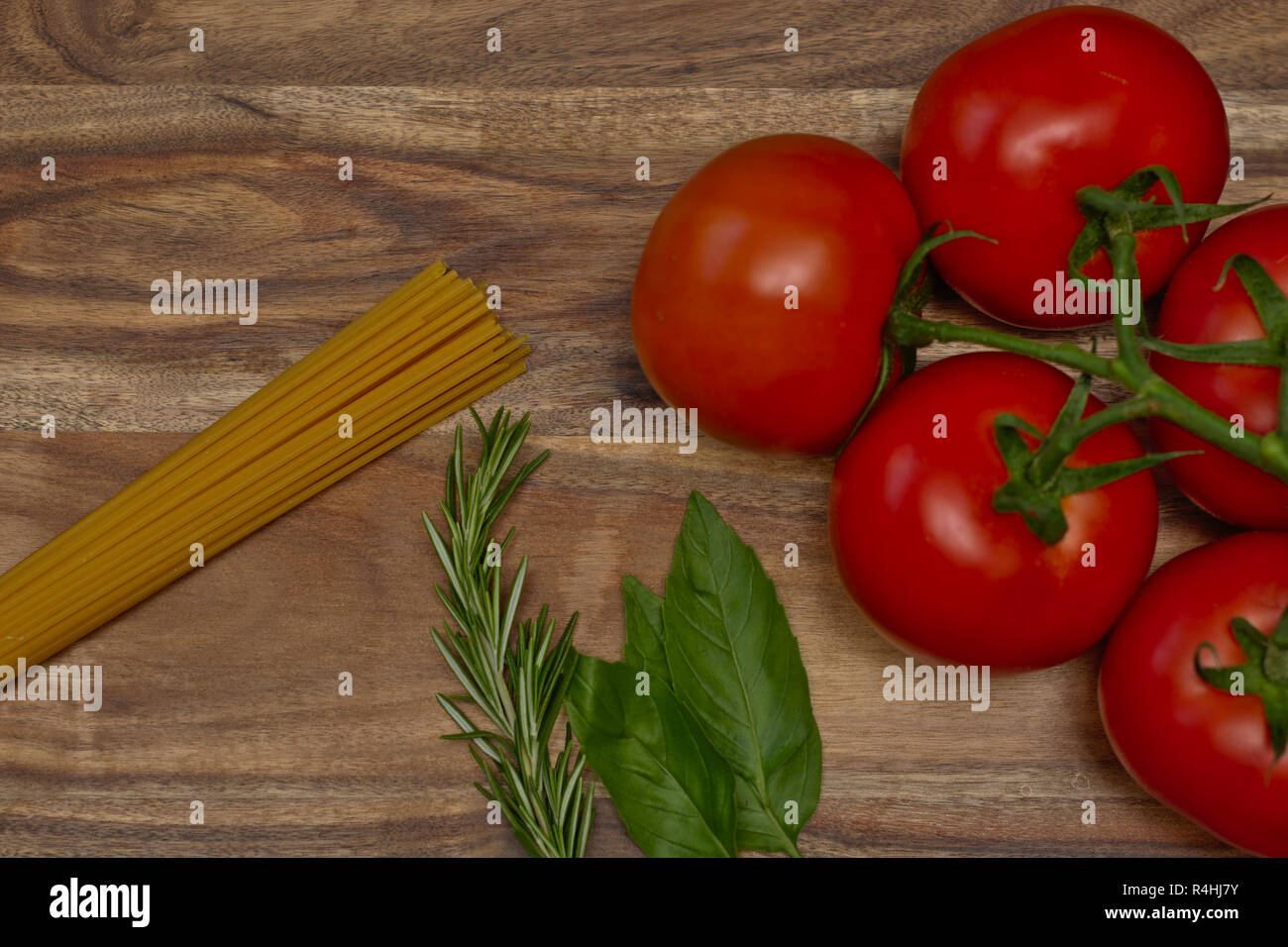 Spaghetti ingredients before cooking Stock Photo - Alamy