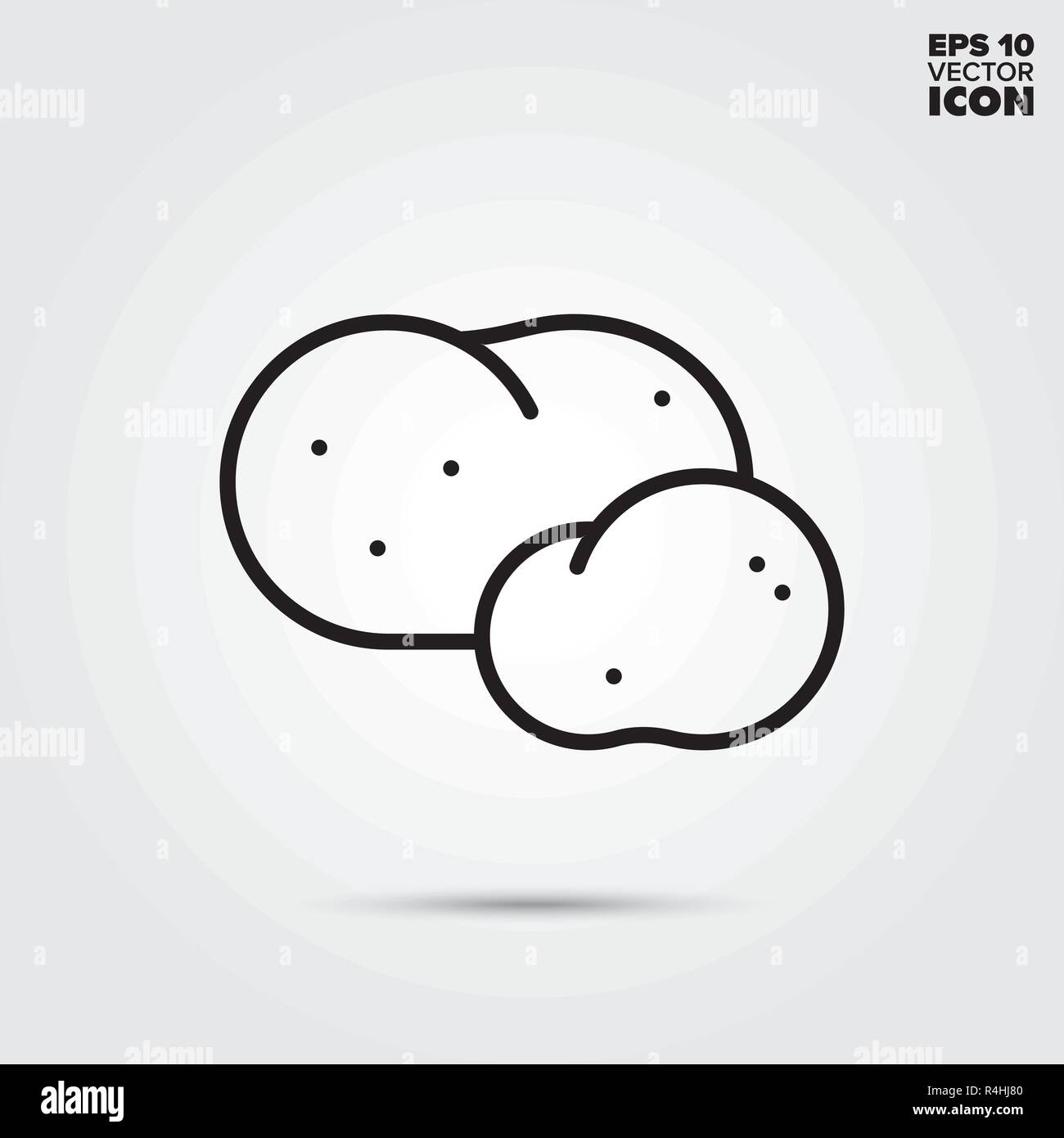 Potatoes line icon. Healthy vegetable vector symbol Stock Vector Image ...