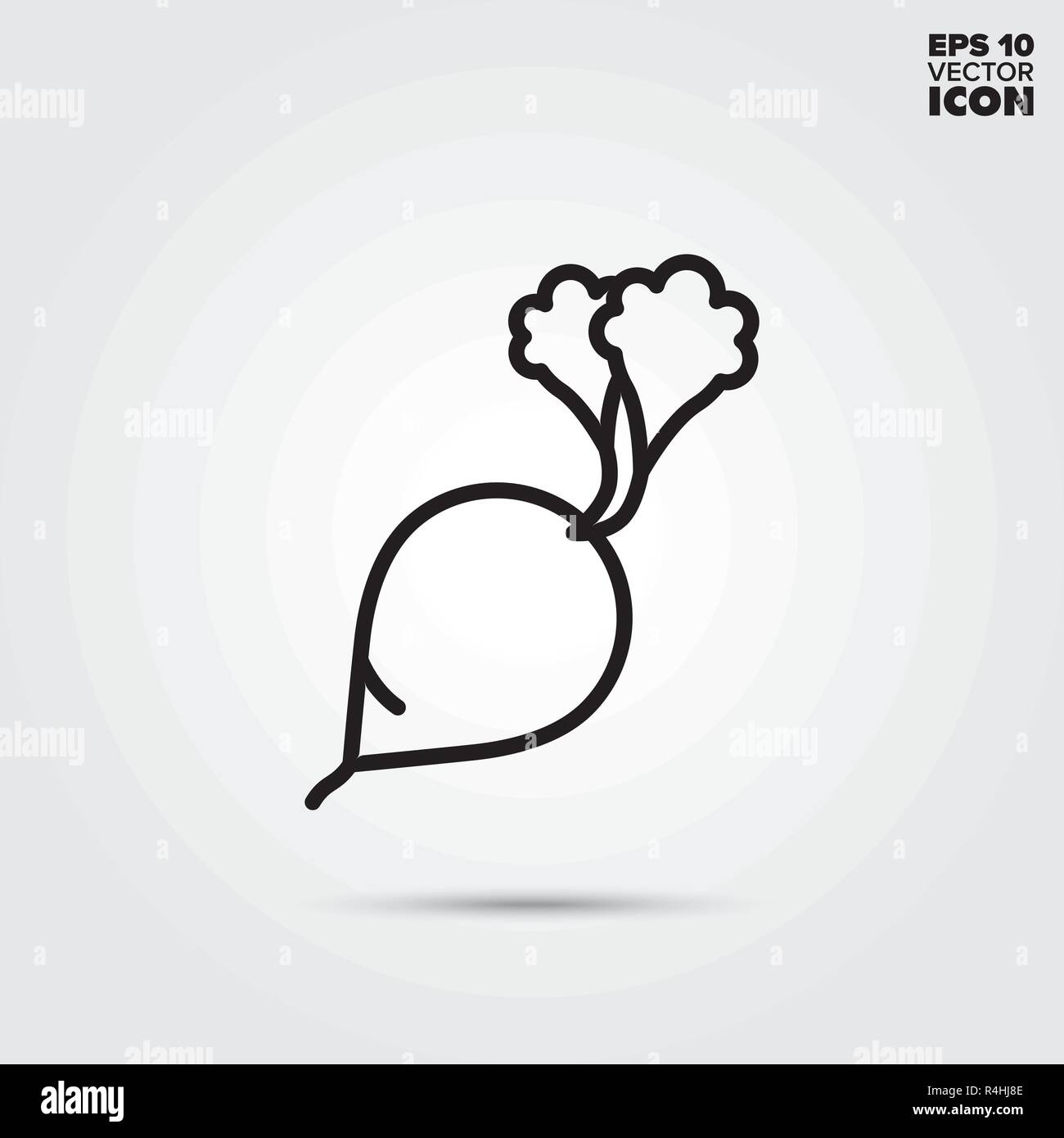 Radish root line icon. Healthy vegetable vector symbol Stock Vector ...