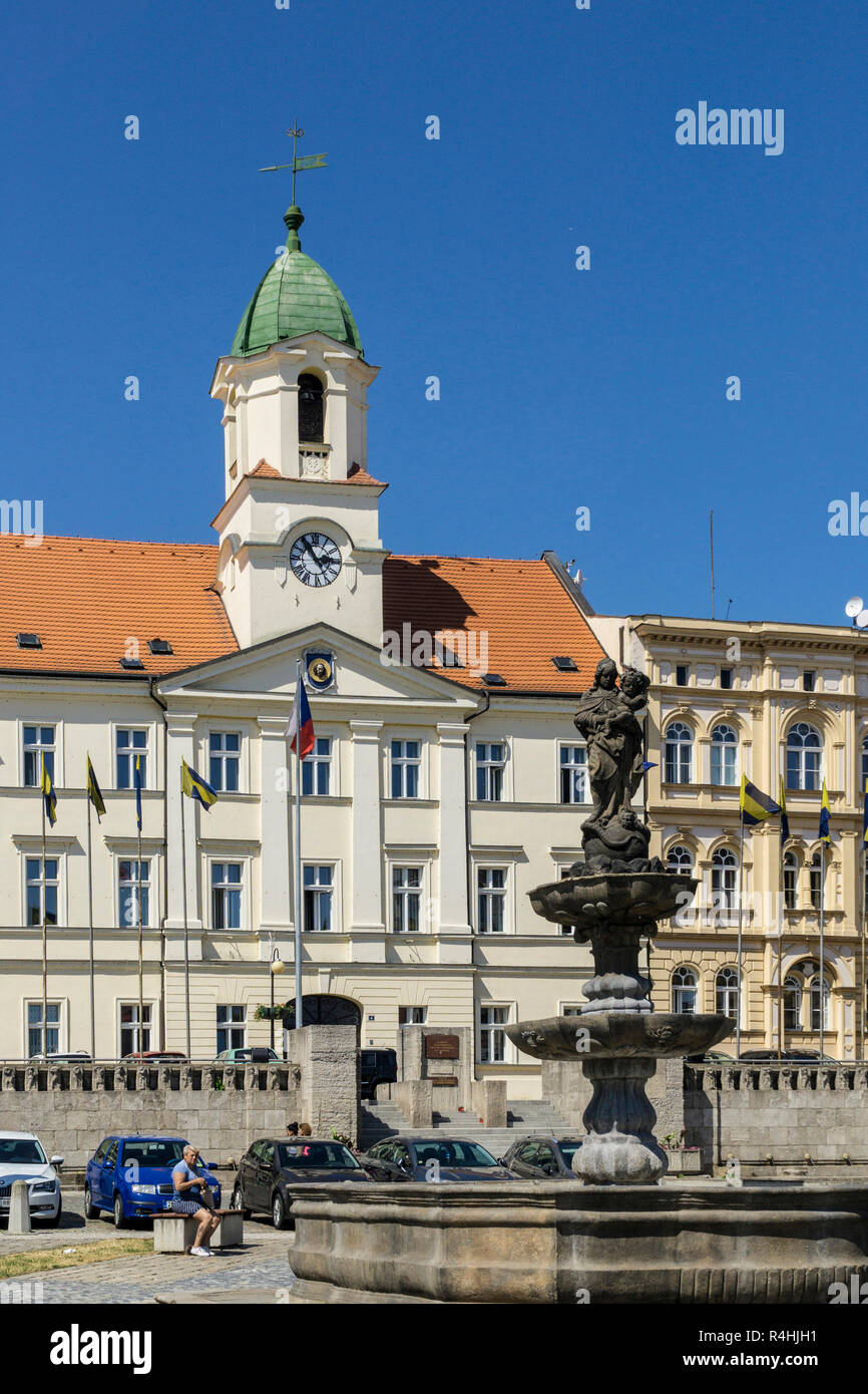 Kurort Teplice, City hall on the place of the freedom, Rathaus am Platz ...