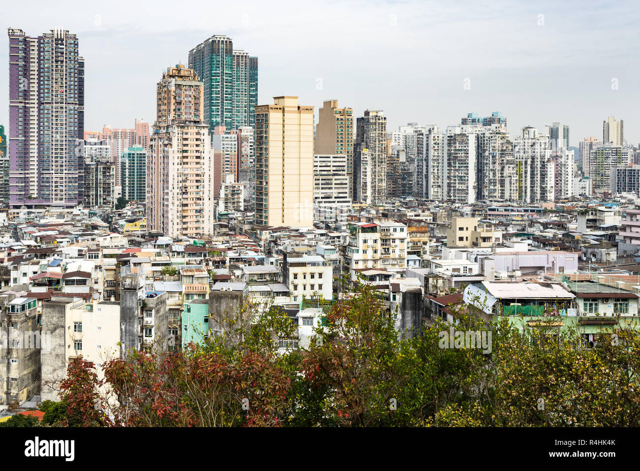 Apartment block and residential buildings in Macau Stock Photo - Alamy