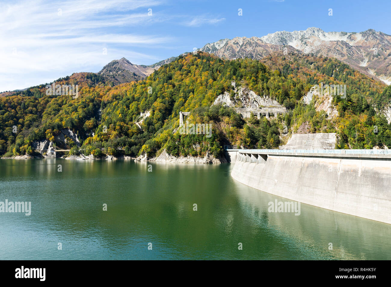 Reservoir of Kurobe dam Stock Photo - Alamy