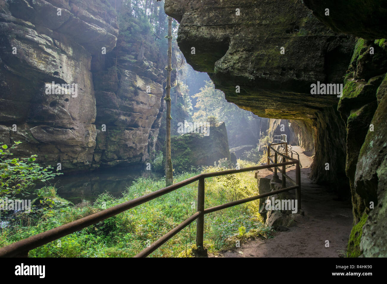 Böhmische Schweiz, Edmundsklamm of the Kamenice, Edmundsklamm der ...