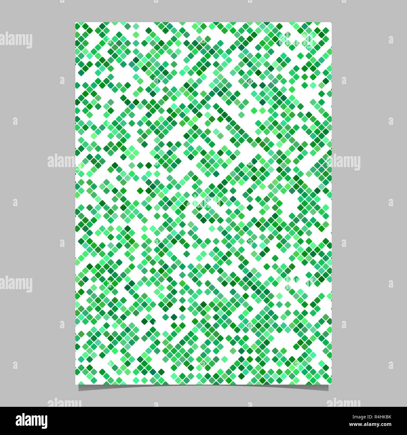 Green Abstract Diagonal Rounded Square Pattern Background Poster Template Vector Design Stock