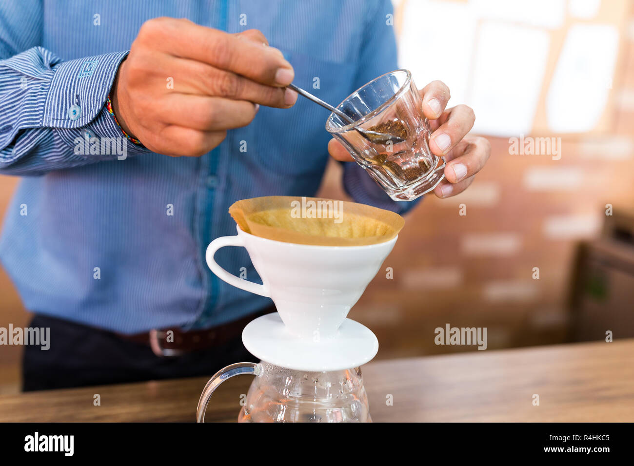 Pour over coffee Stock Photo - Alamy