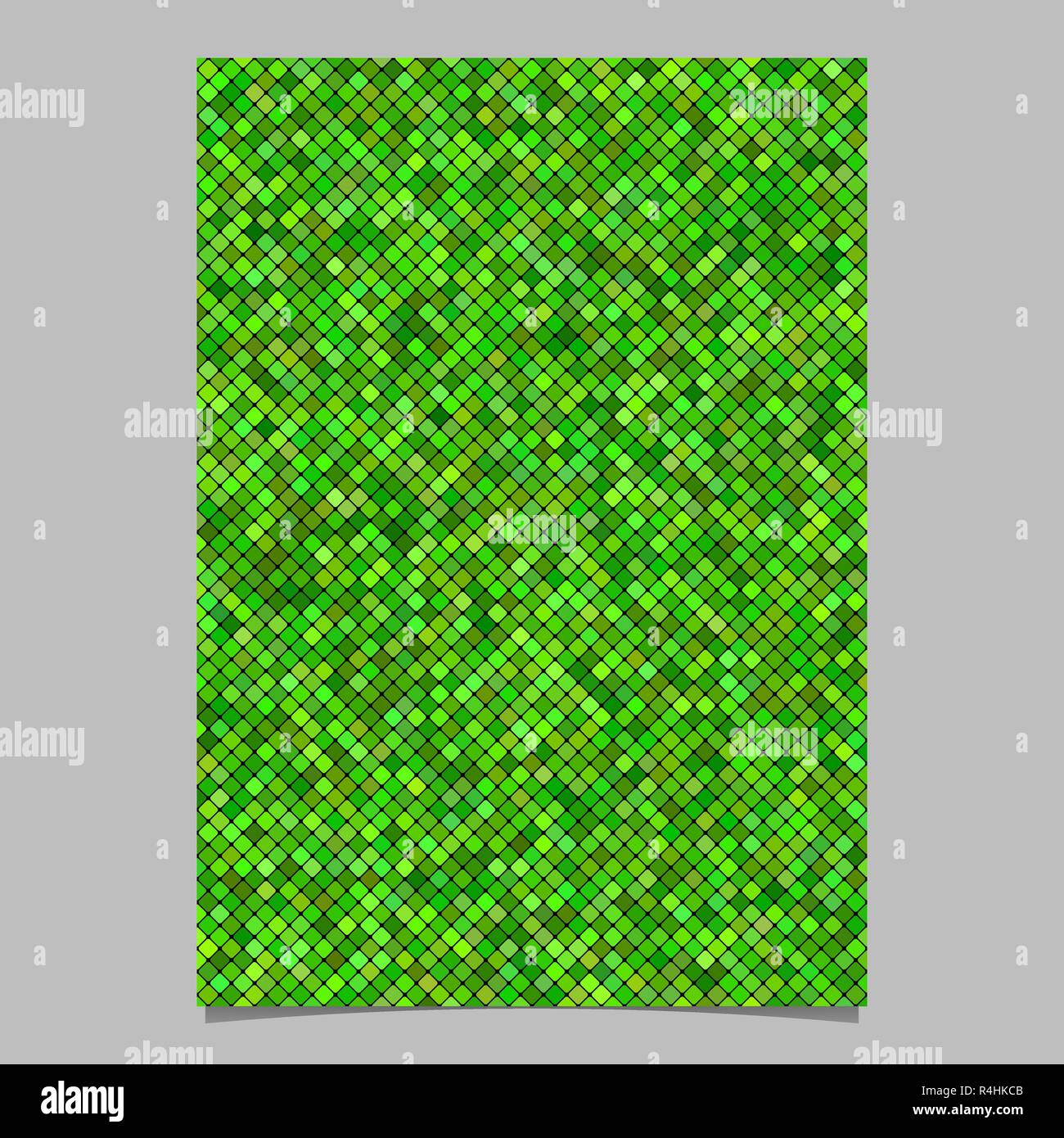 Green Abstract Diagonal Rounded Square Pattern Background Page Template