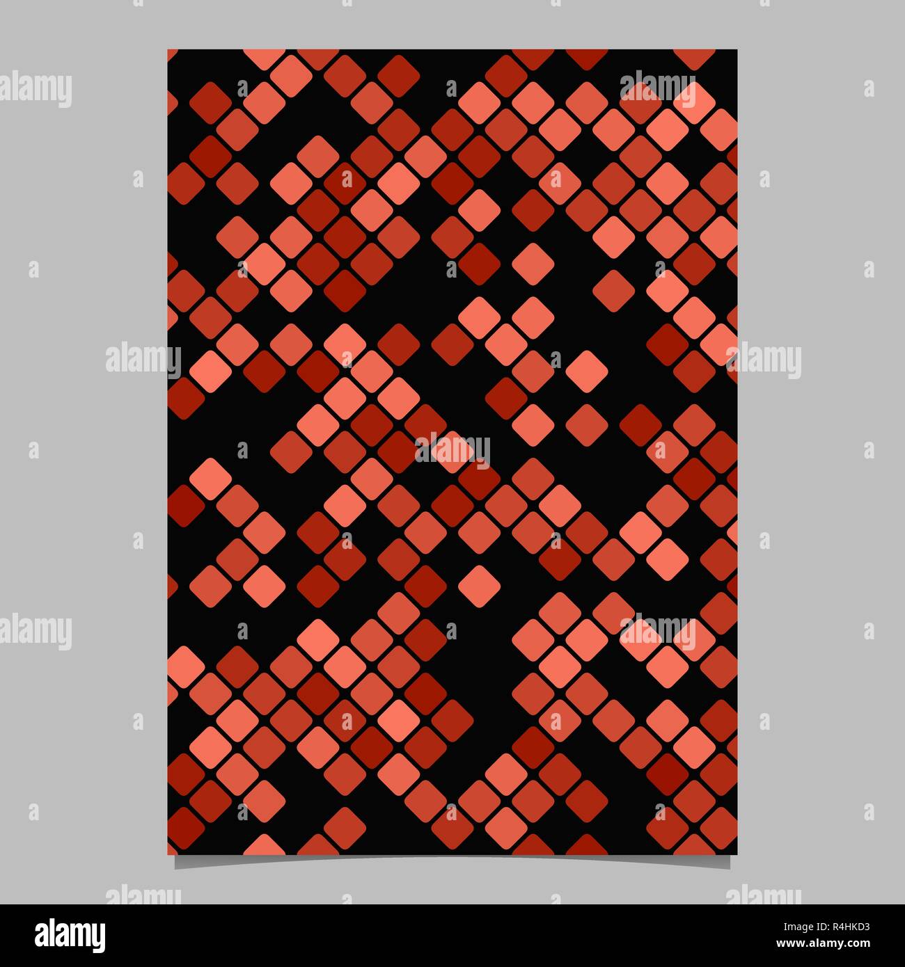 Red geometric diagonal square mosaic pattern page template background Stock Vector Image & Art ...