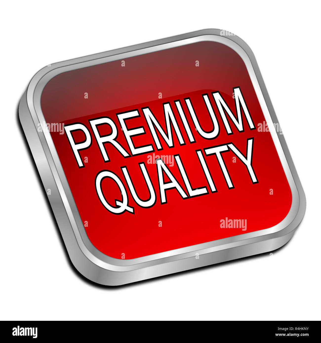 red Premium Quality button â€“ 3d illustration Stock Photo - Alamy
