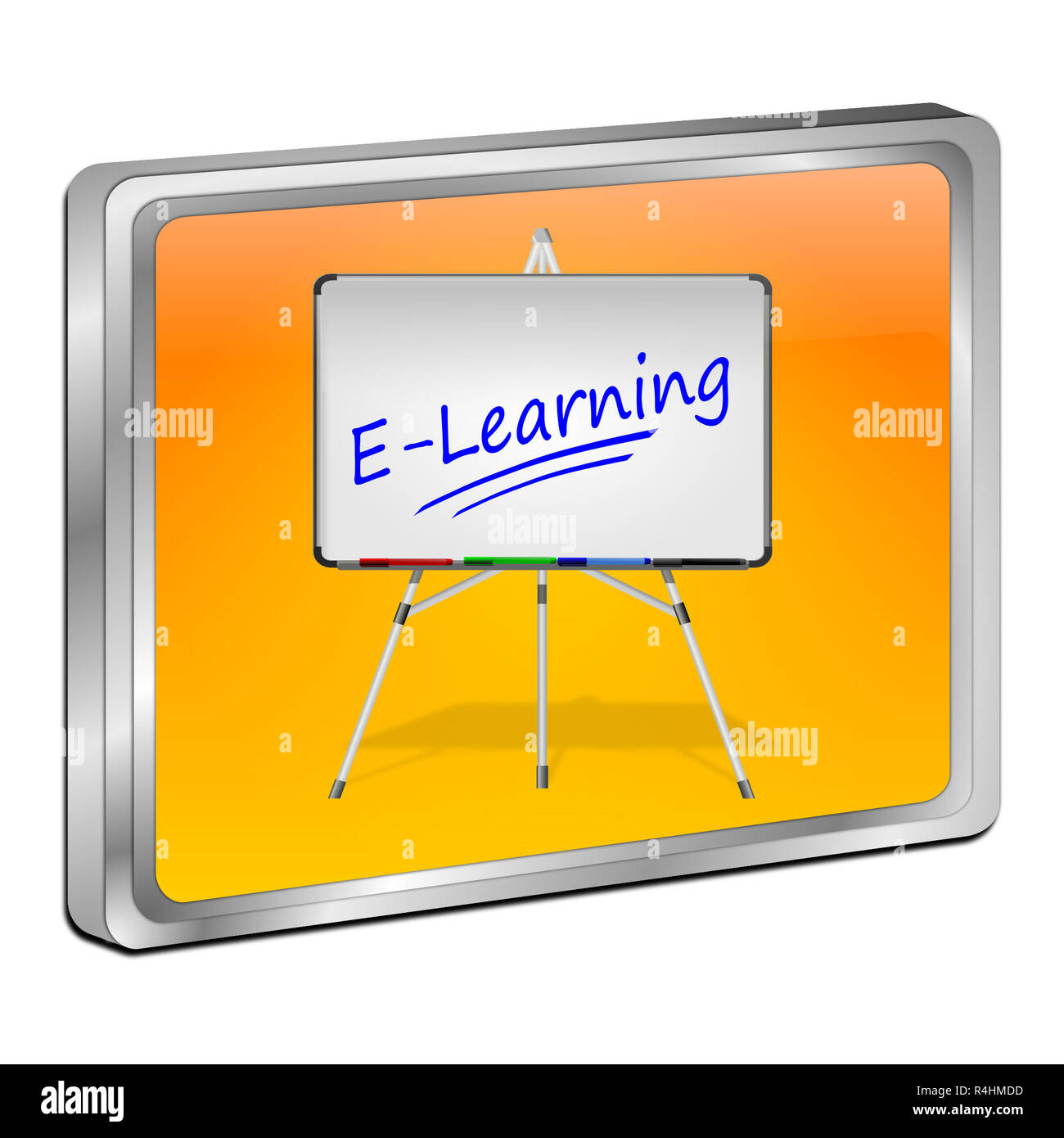 E-Learning Button - 3D illustration Stock Photo - Alamy