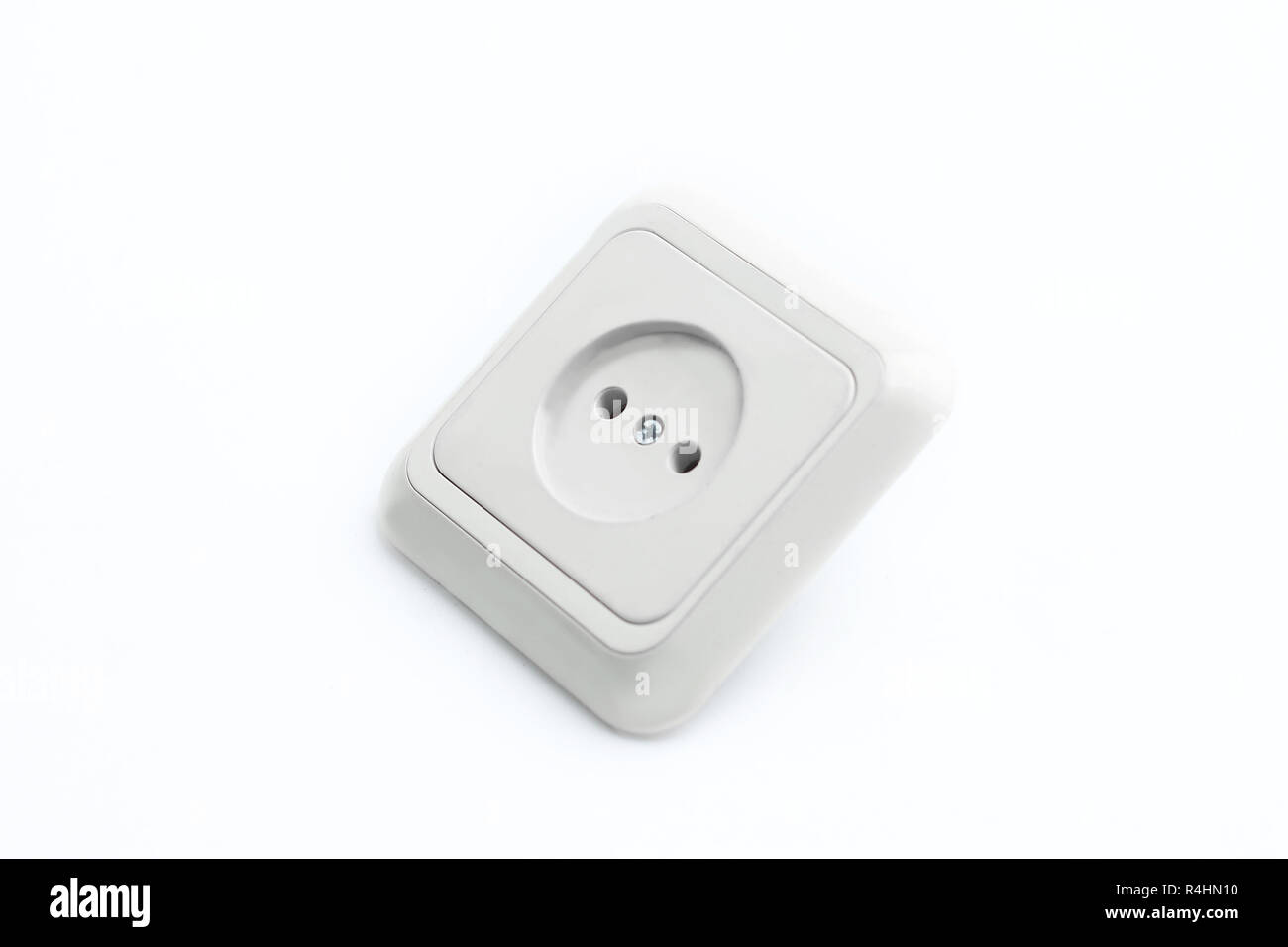 electric outlet. isolated on a white background Stock Photo - Alamy