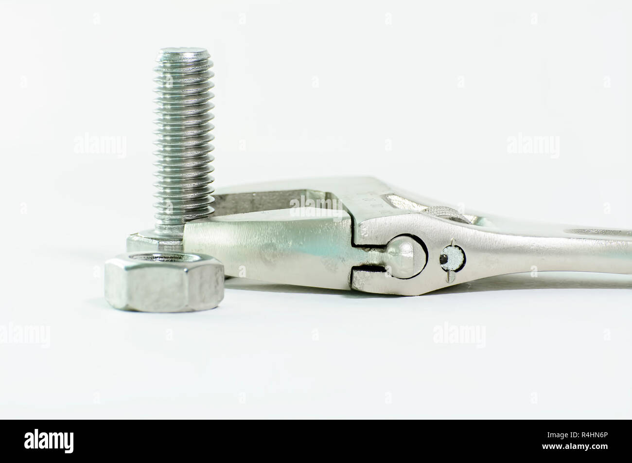 Wrench & hex bolt & hex nut Stock Photo - Alamy