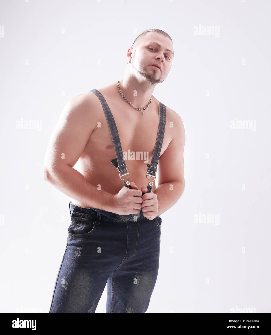 portrait of stylish male rapper .isolated on white background Stock ...