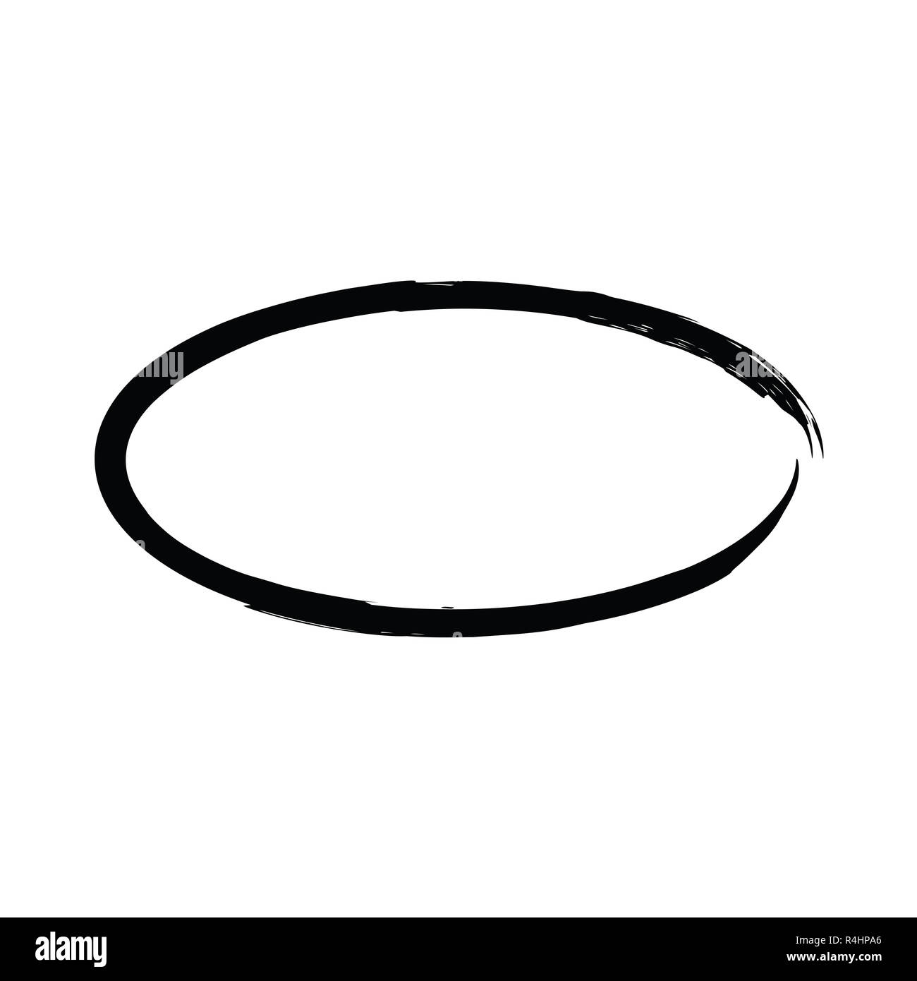 Grunge vector frame oval shape Stock Photo - Alamy