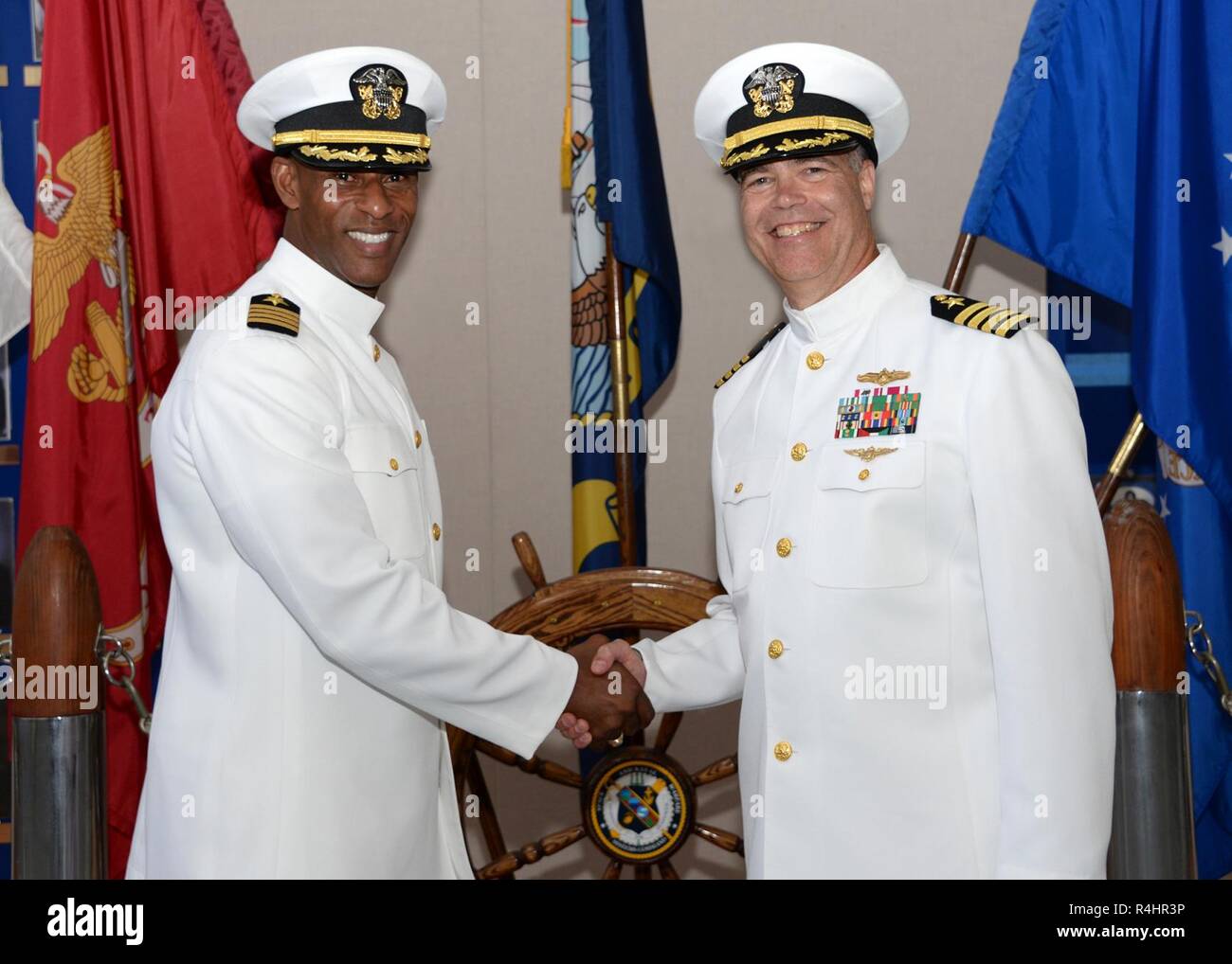 SAN DIEGO (Sept. 22, 2018) Capt. George J. Byrd III, left, relieved ...