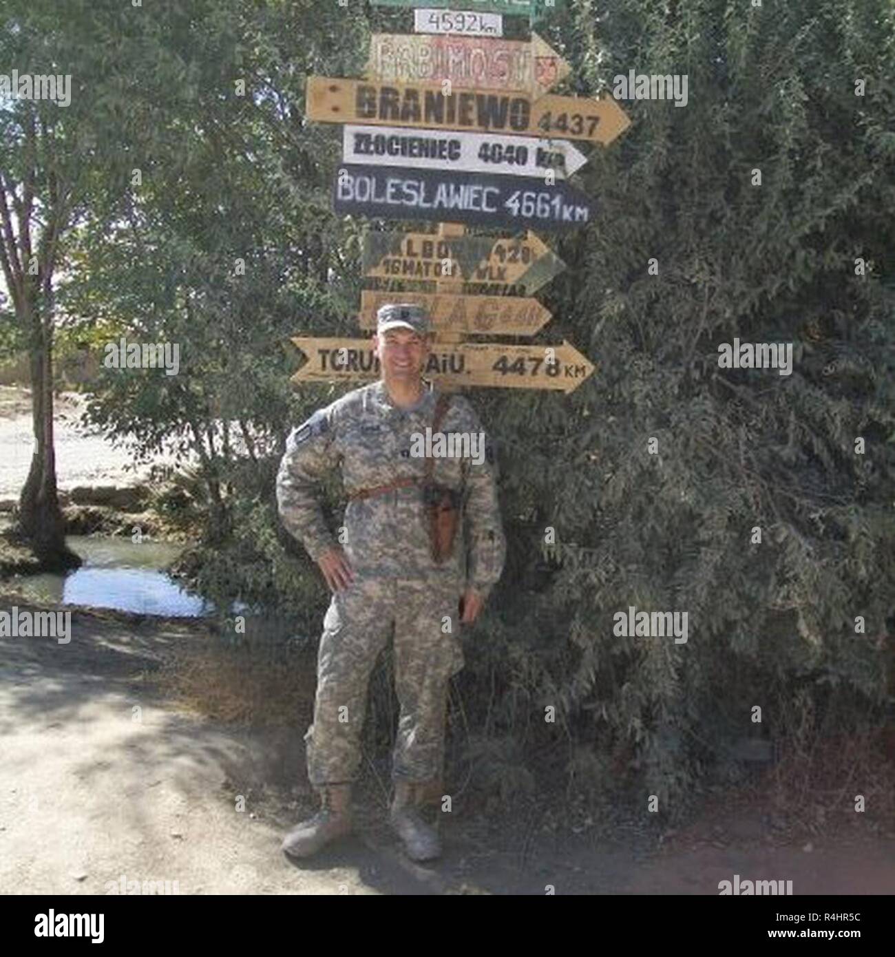 New York Army National Guard Maj. Stephen Carson seen visiting a Polish ...