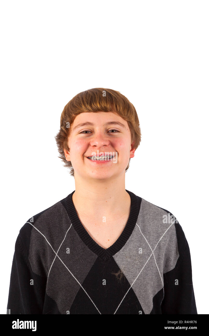 smart happy young boy posing in studio Stock Photo - Alamy