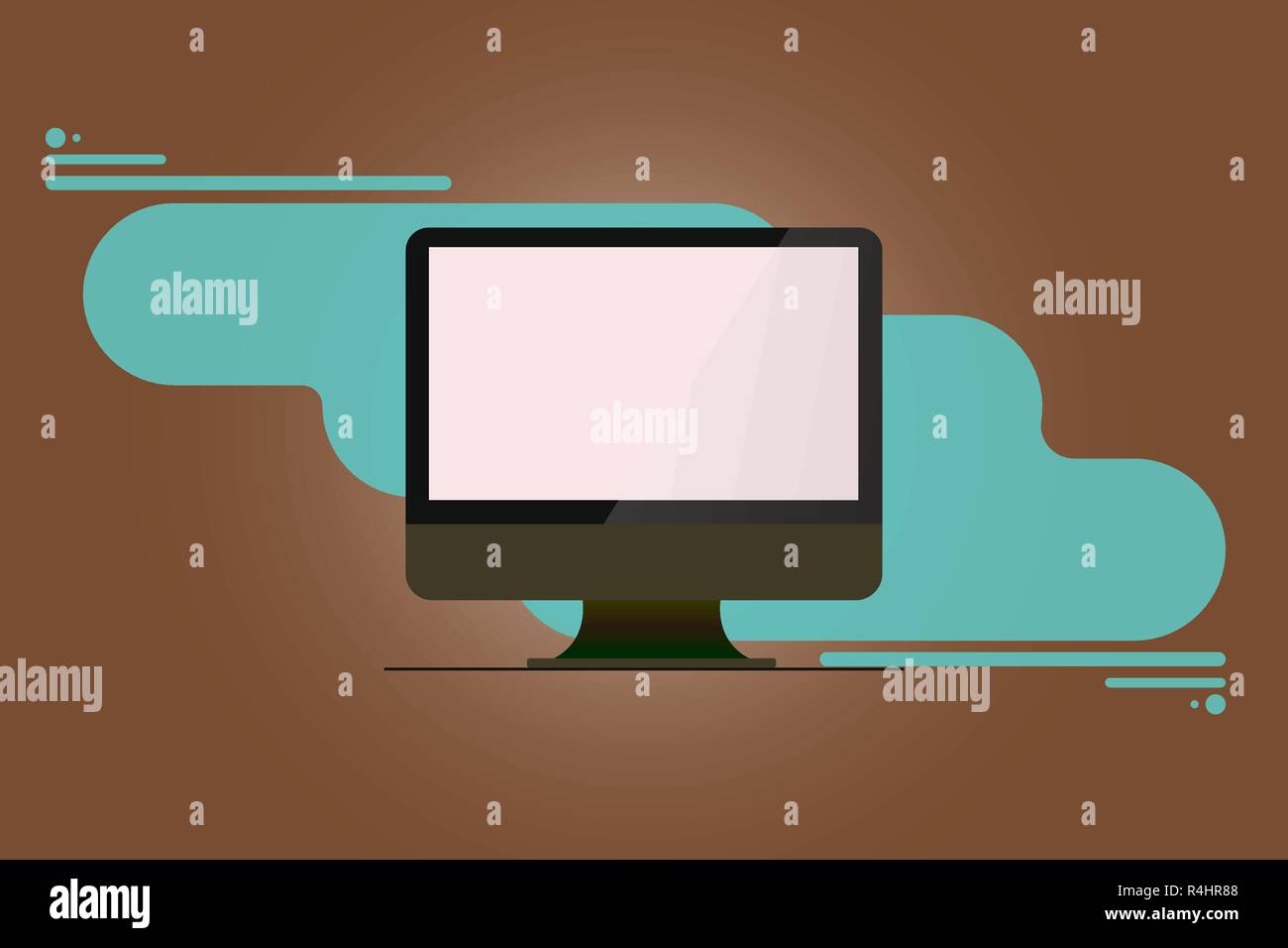 Reflected screen computer Stock Vector Images - Alamy