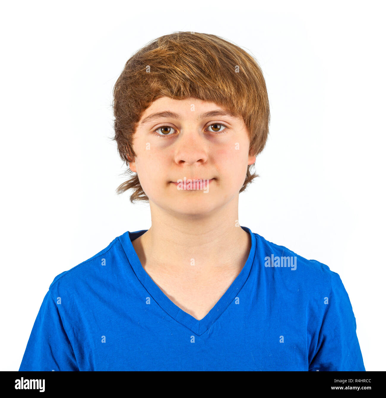 boy with blue shirt Stock Photo - Alamy