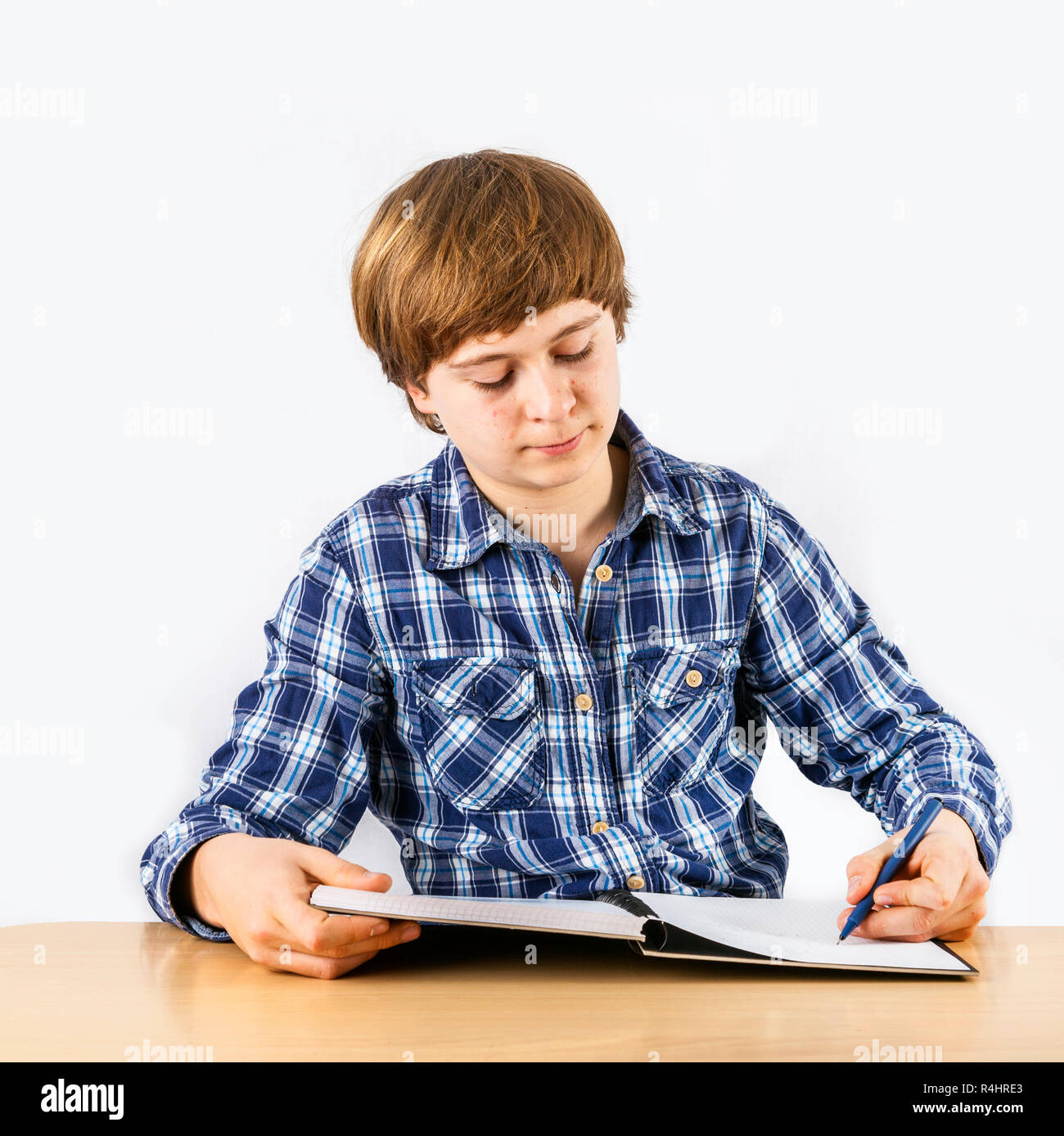 smart boy learns for school Stock Photo - Alamy