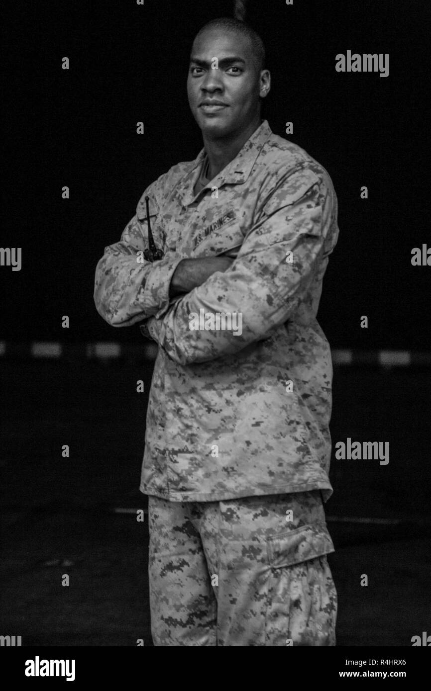 U.S. Marine 1st Lt. Devin Davis, a platoon commander with Lima Company ...