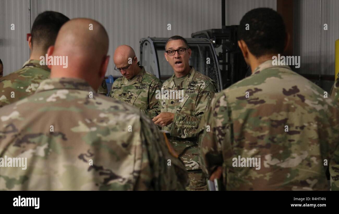 U.S. Army Lt. Col. Ted Arlauskas of the 224th Sustainment Brigade ...