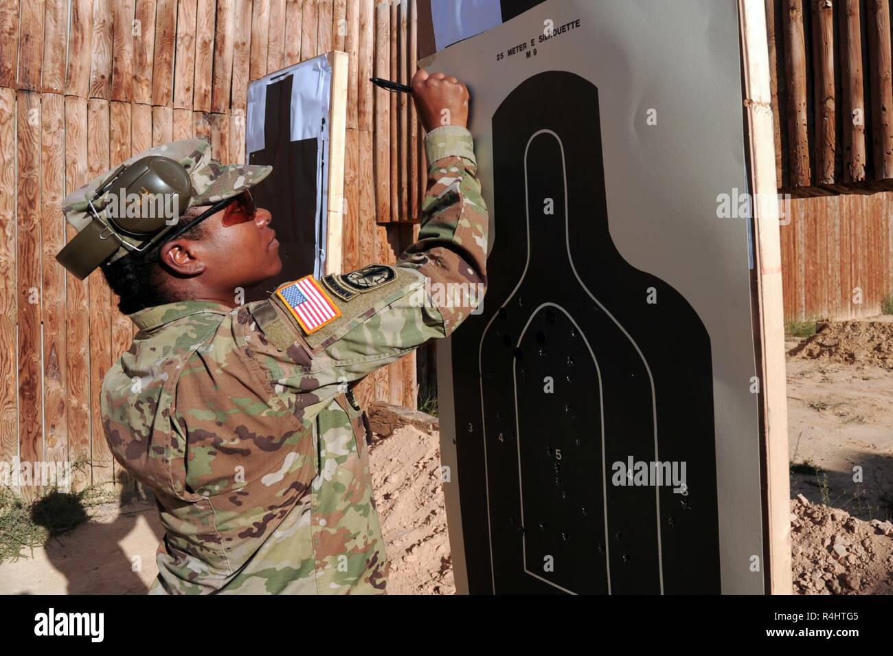 US Army 1SG April Taylor from Headquarters Company Allied Force South ...