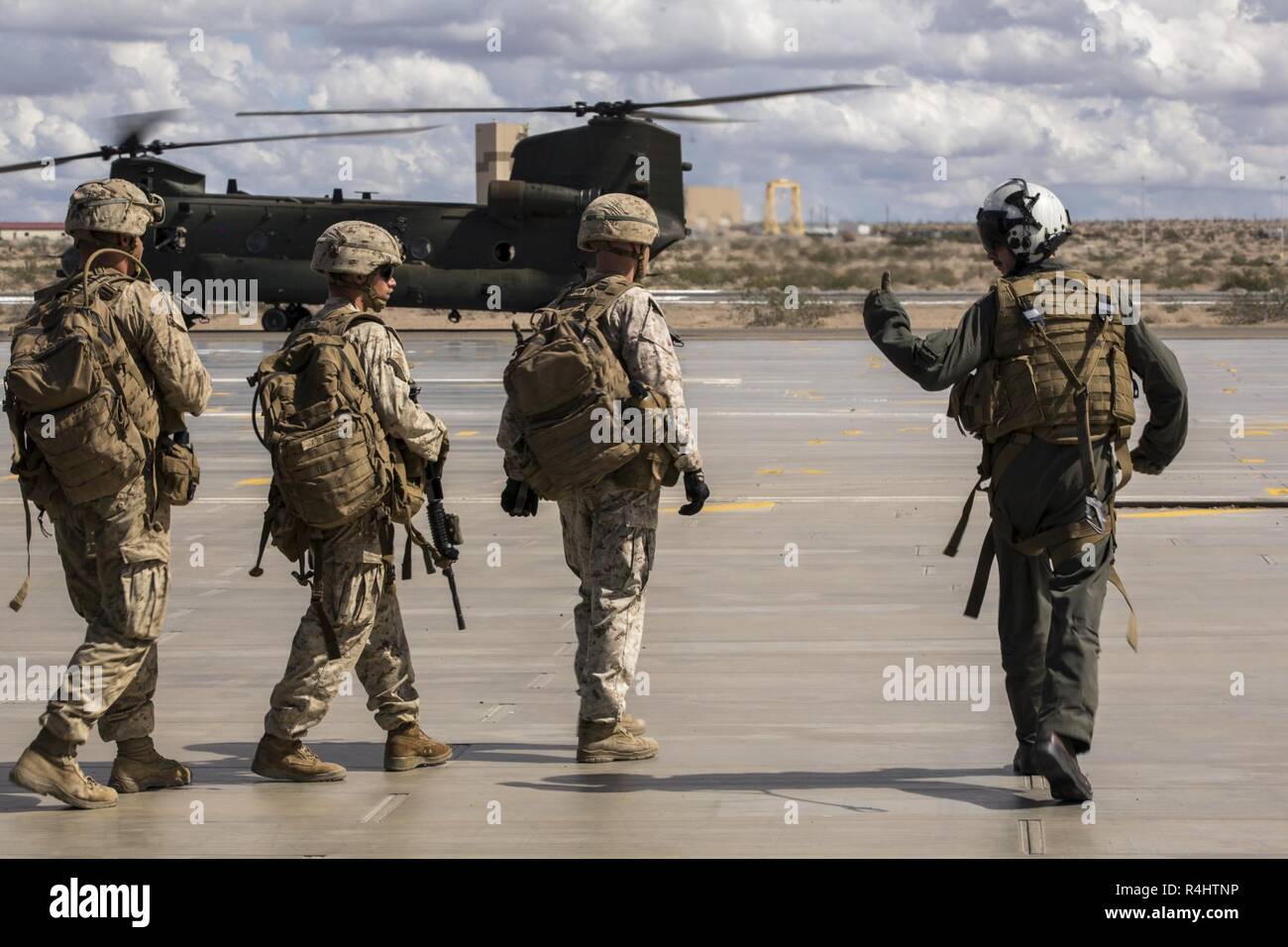 U.S. Marines assigned to Marine Aviation Weapons and Tactics Squadron ...
