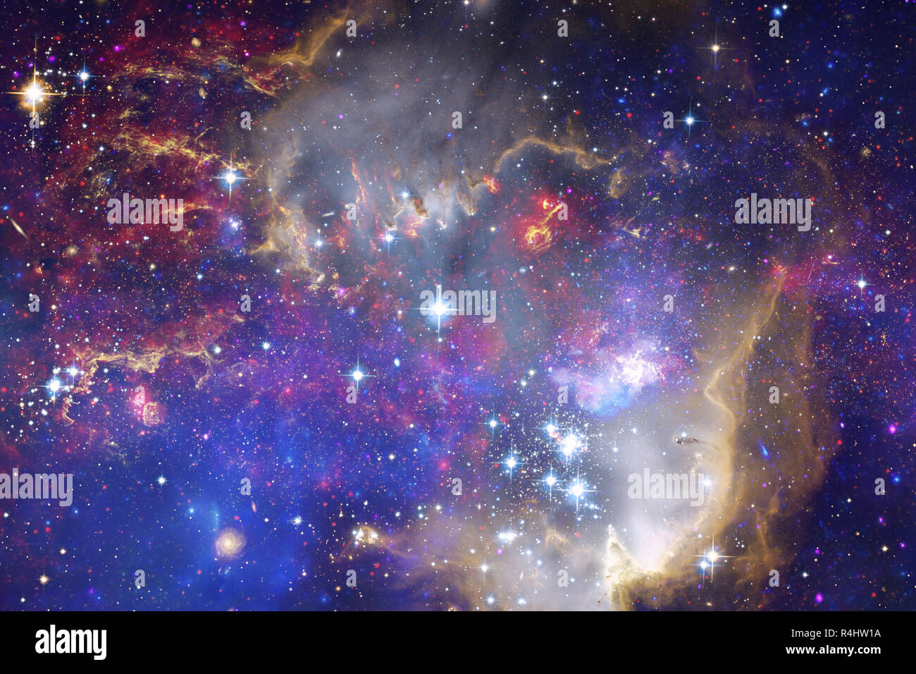 Beautiful nebula, starfield, cluster of stars in outer space. Science ...