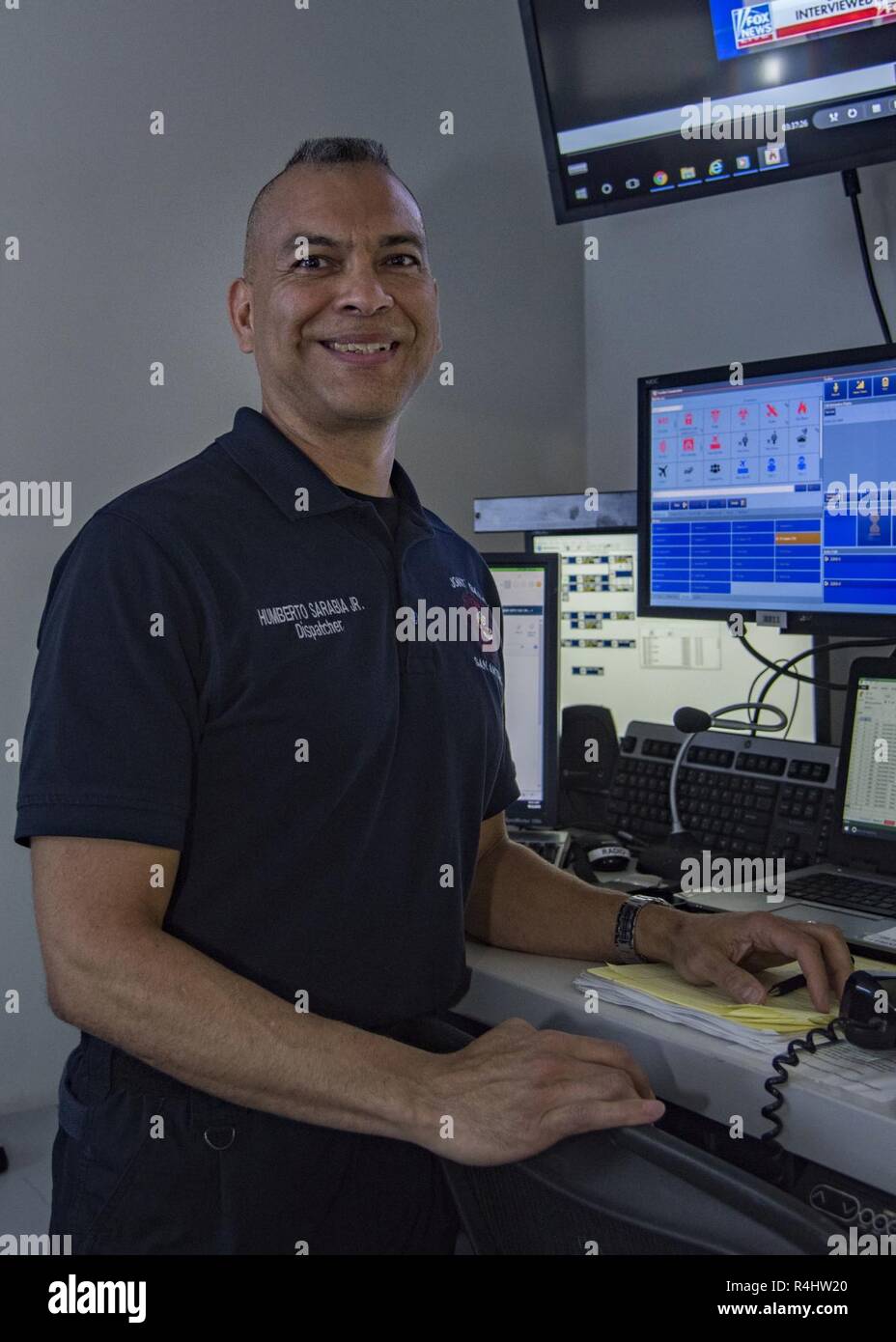 Humberto Sarabia Jr., lead dispatcher for the 502nd Civil Engineer ...