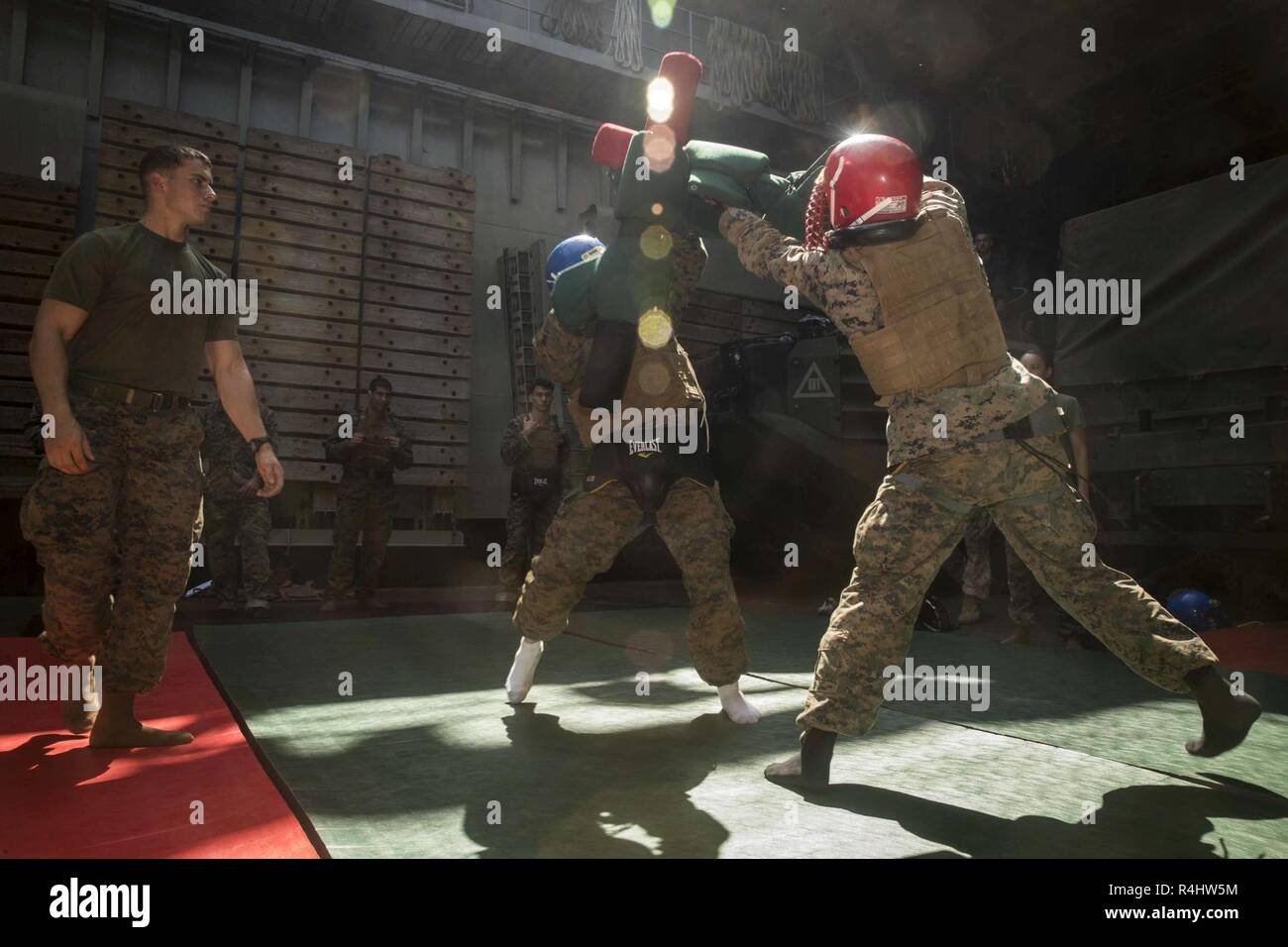 GULF OF ADEN - U.S. Marine Cpl. Jeffrey Rister, an infantry fire team ...