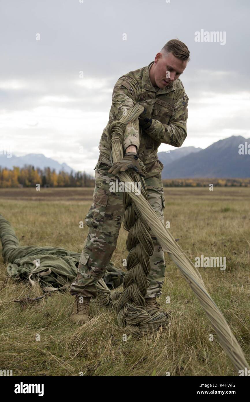 U.S. Air Force Staff Sergeant Douglas Moye, a 773d Logistics Readiness ...