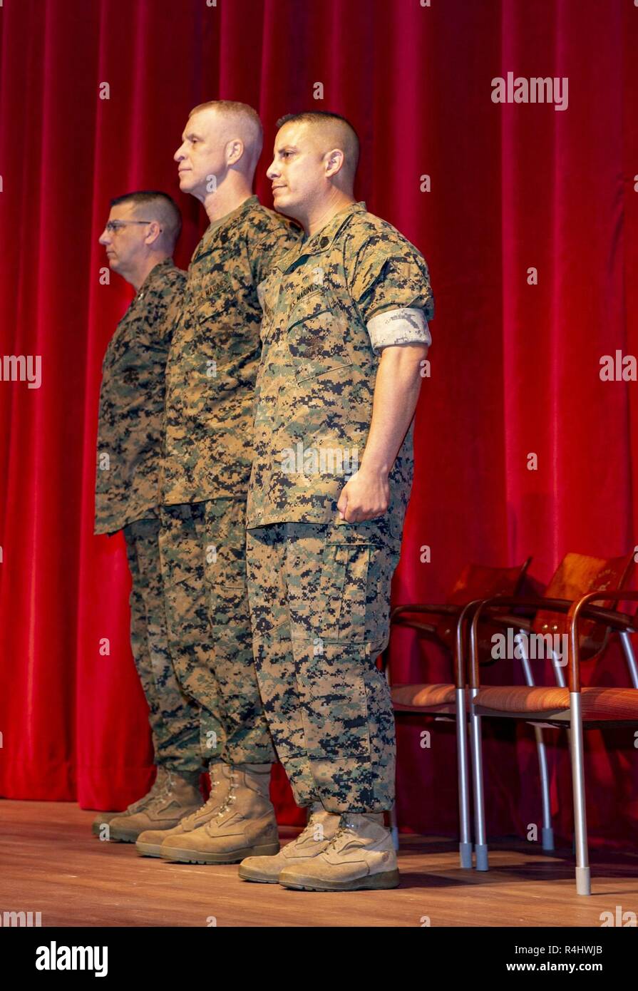 The official party renders honors at the Headquarters and Service ...