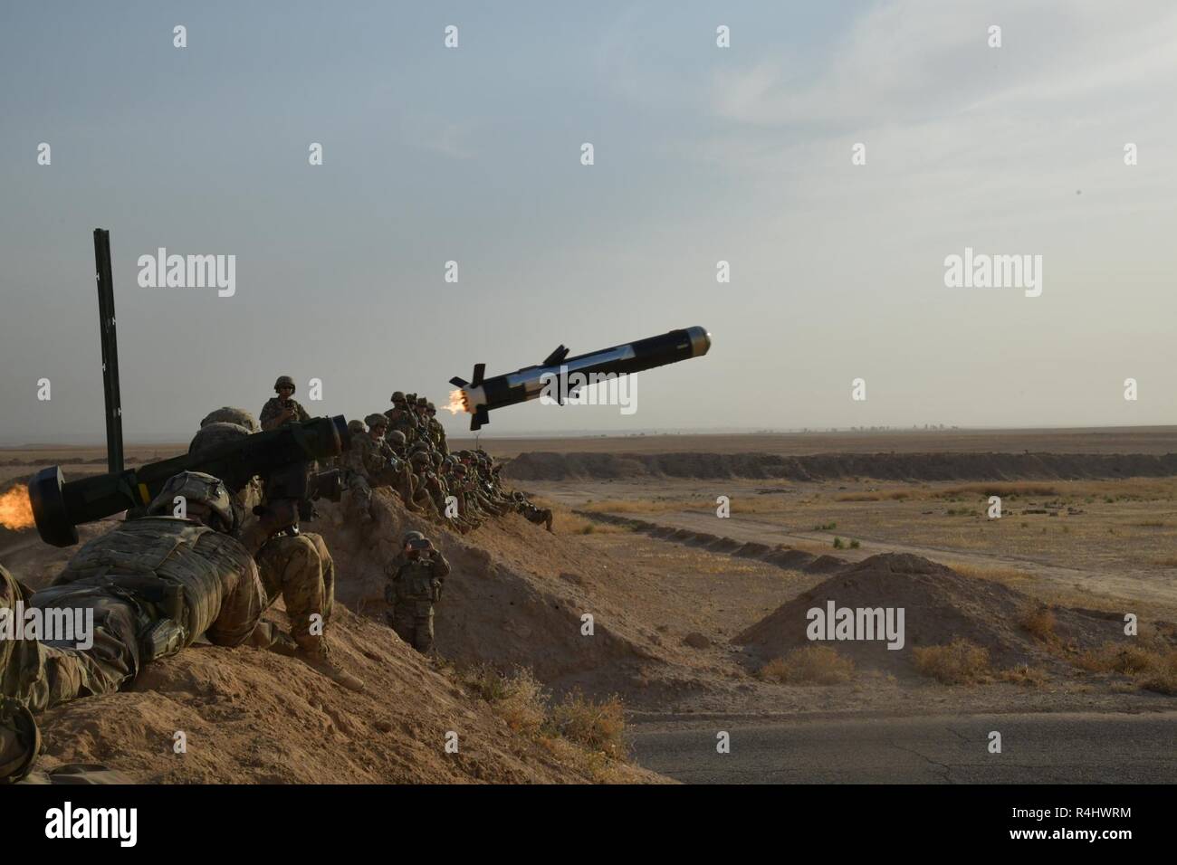 3rd Cavalry Regiment troopers conduct a Javelin anti-tank missile live ...