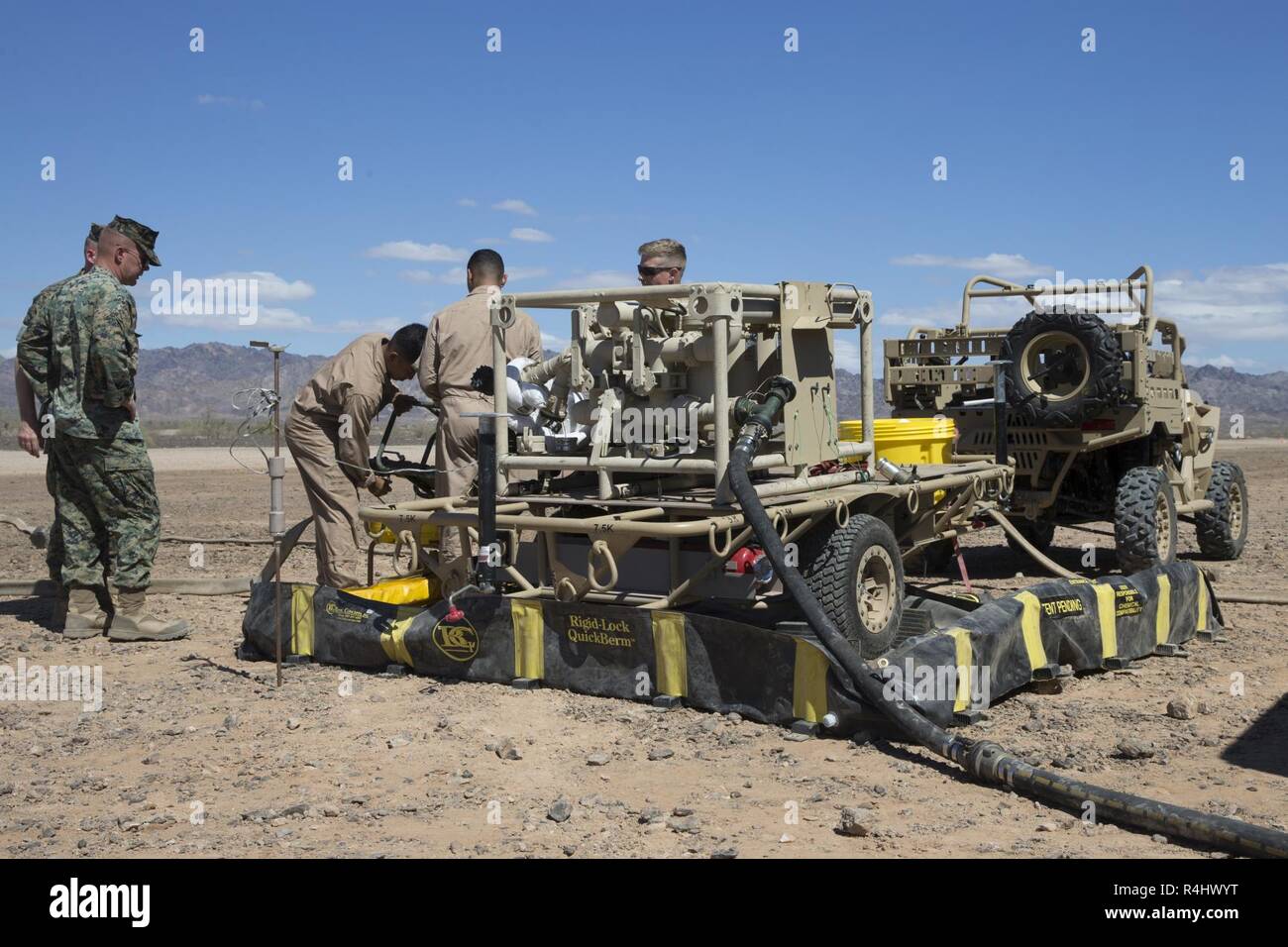 U.S. Marine Corps bulk fuel specialists, with Marine Wing Support ...