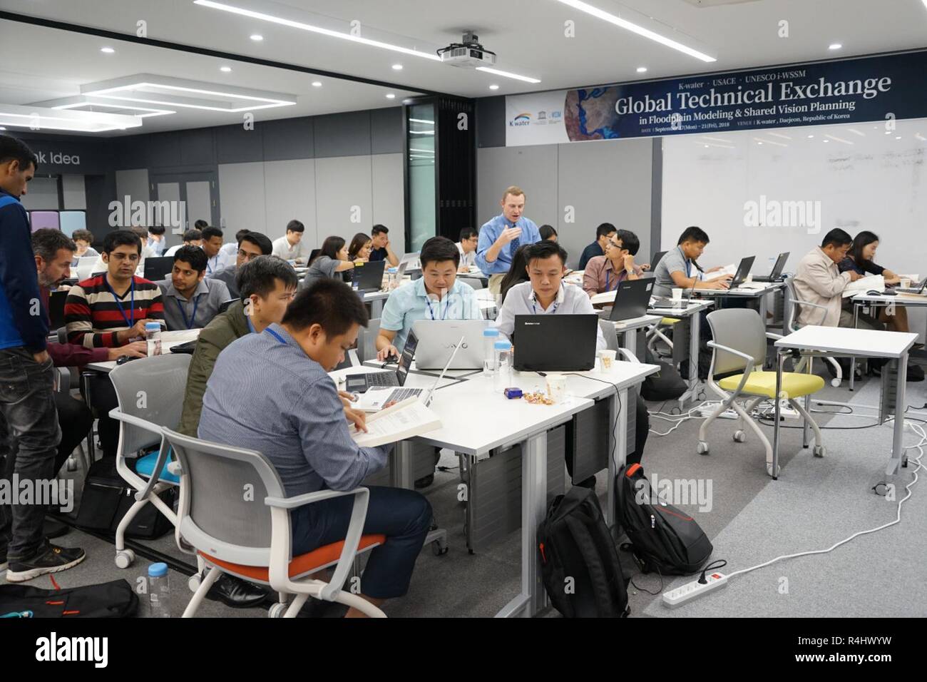 Daejeon, South Korea (Sept. 19, 2018) - Cameron Ackerman (seated center ...