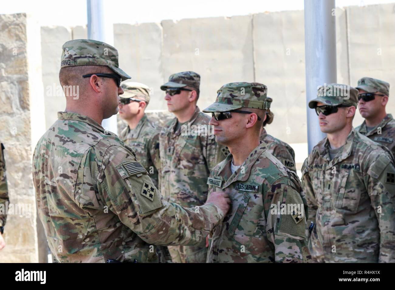 KANDAHAR AIRFIELD, Afghanistan- U.S. Army Staff Sgt. Marcus Levering ...