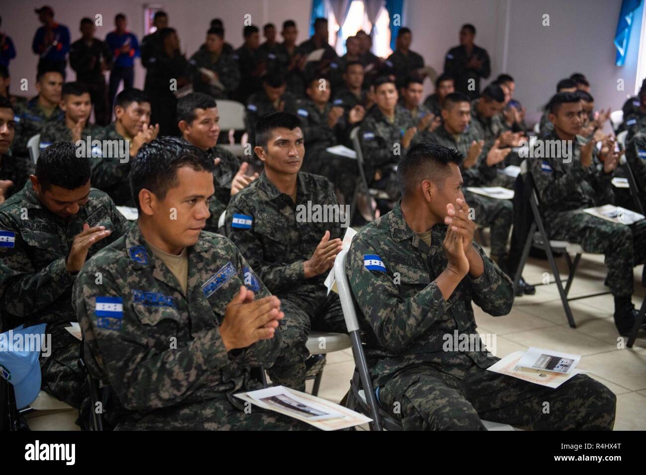 TEGUCIGALPA, Honduras (Sept. 28, 2018) Honduran military professionals ...