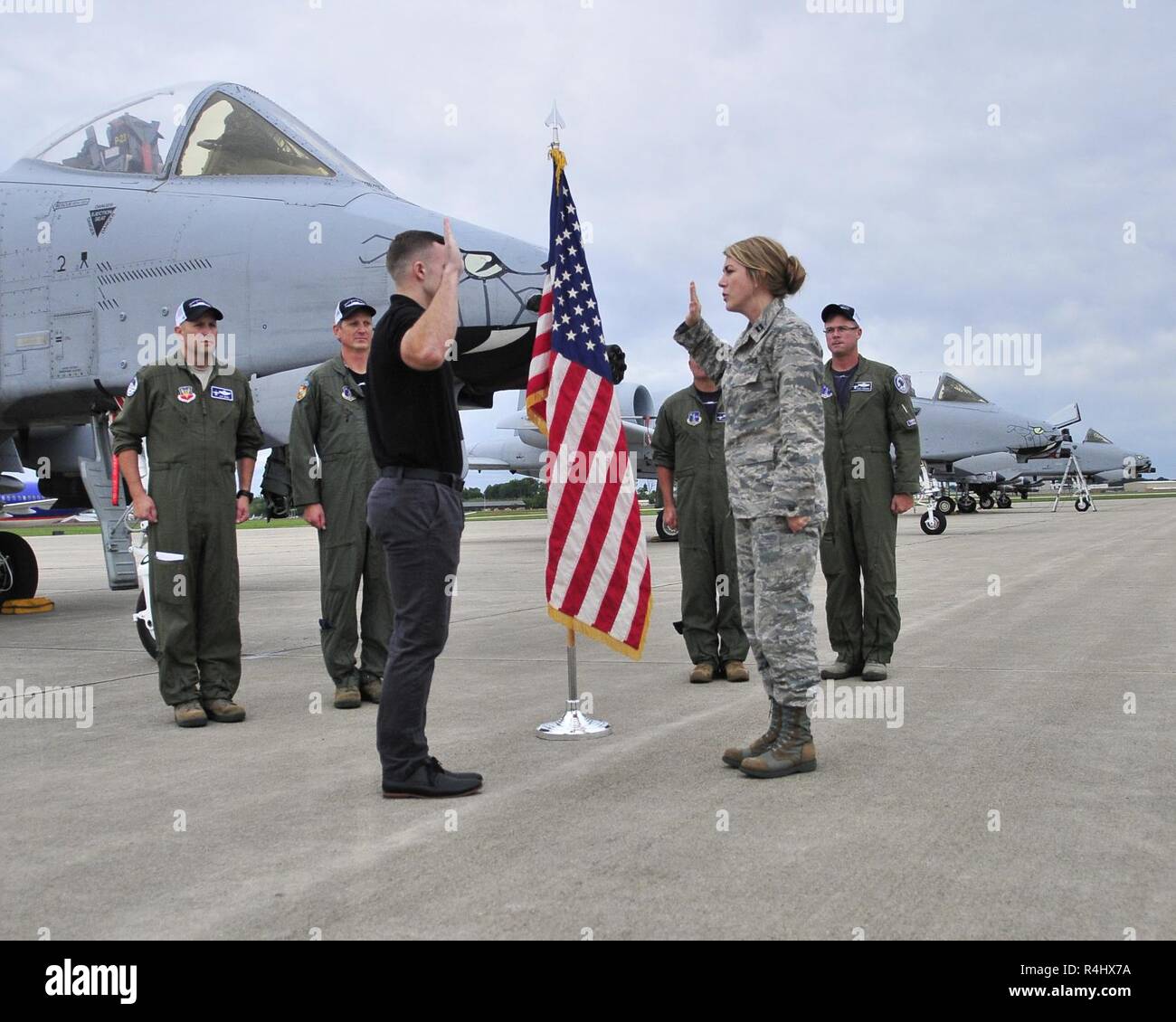 Capt. Holly Shelton (right center), 122nd Fighter Wing Force Support ...